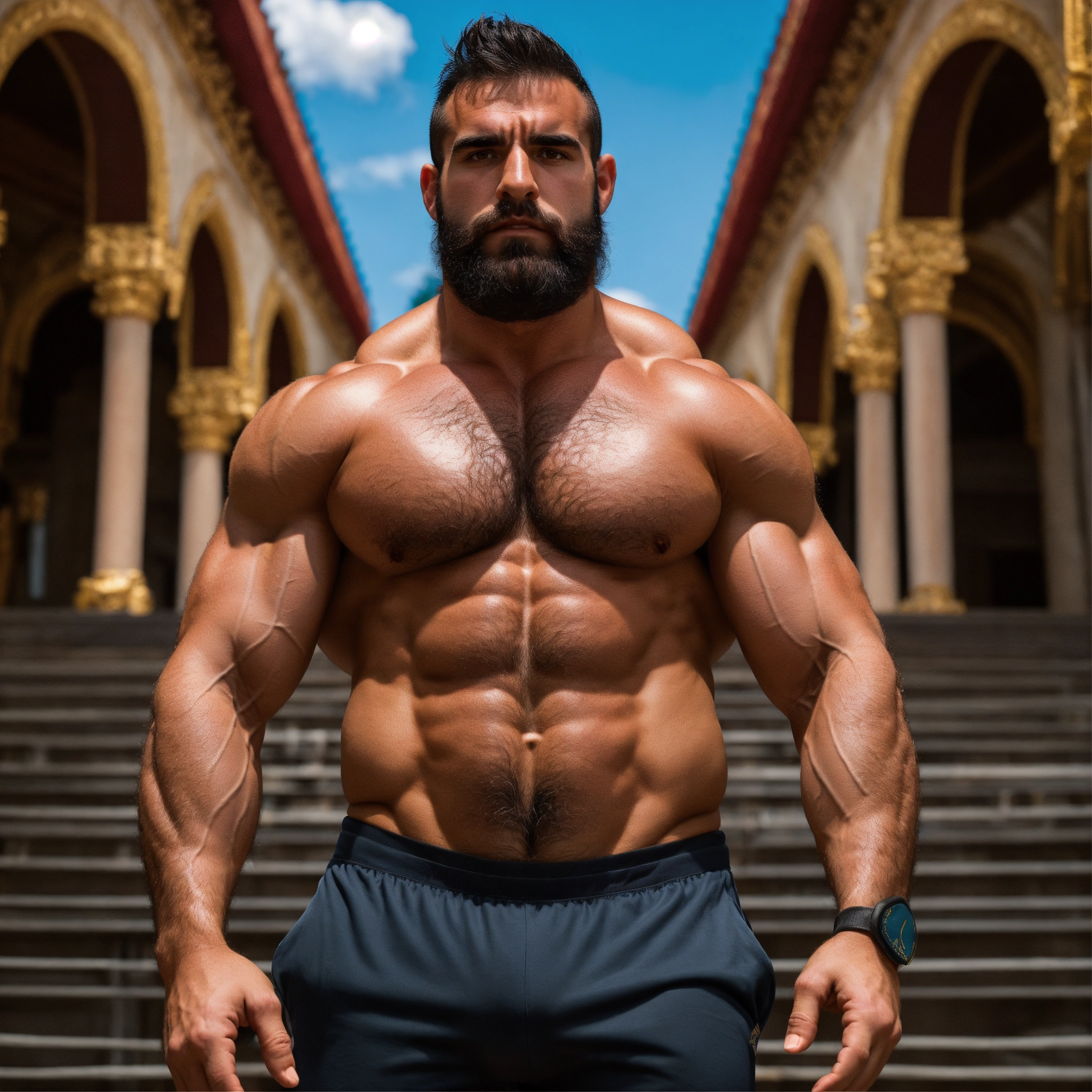 Lexica - 30-year-old hairy Spanish man with big muscles, big ...