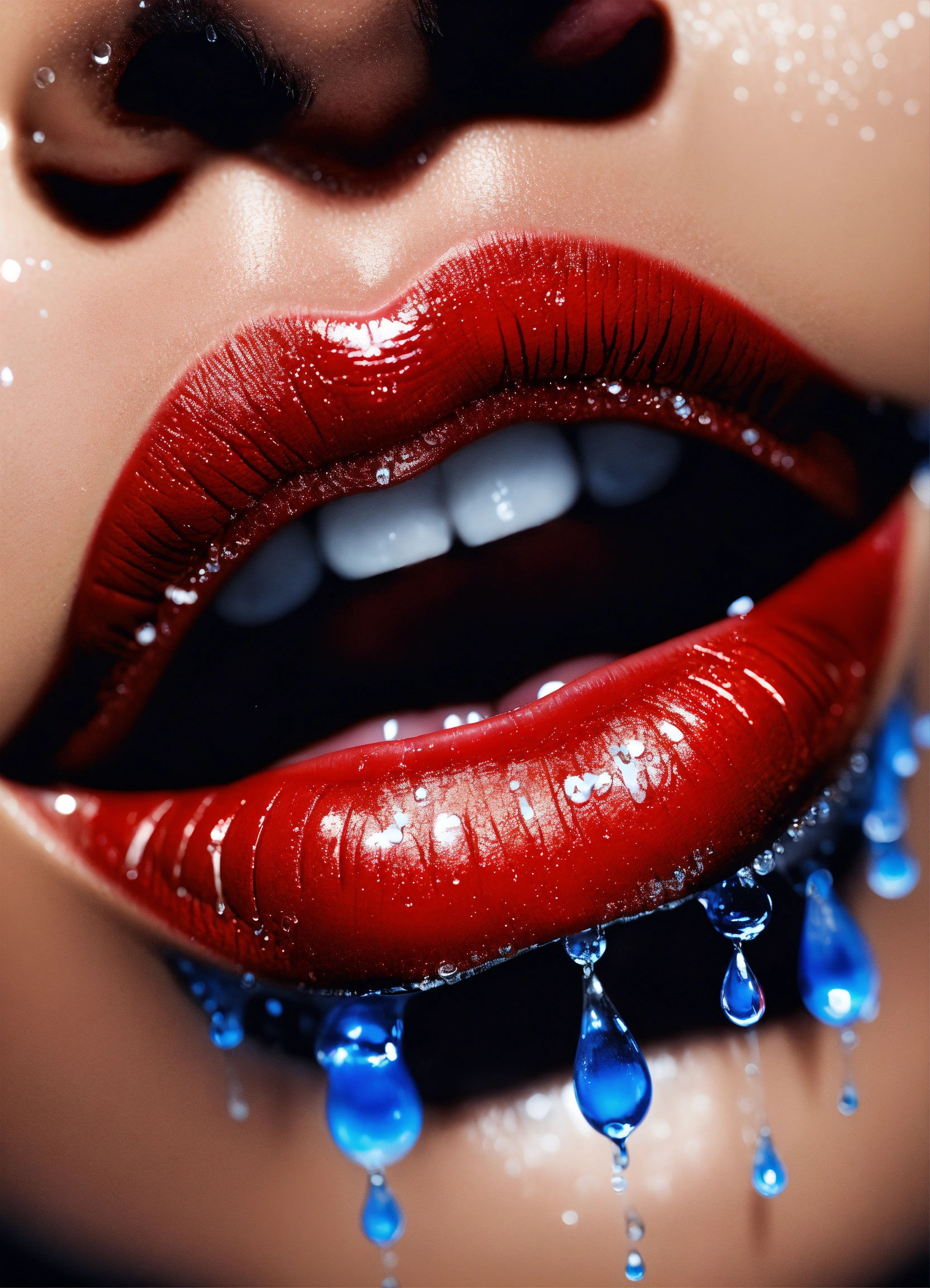 Lexica - Photorealistic, black and white, extreme close up, lips ...