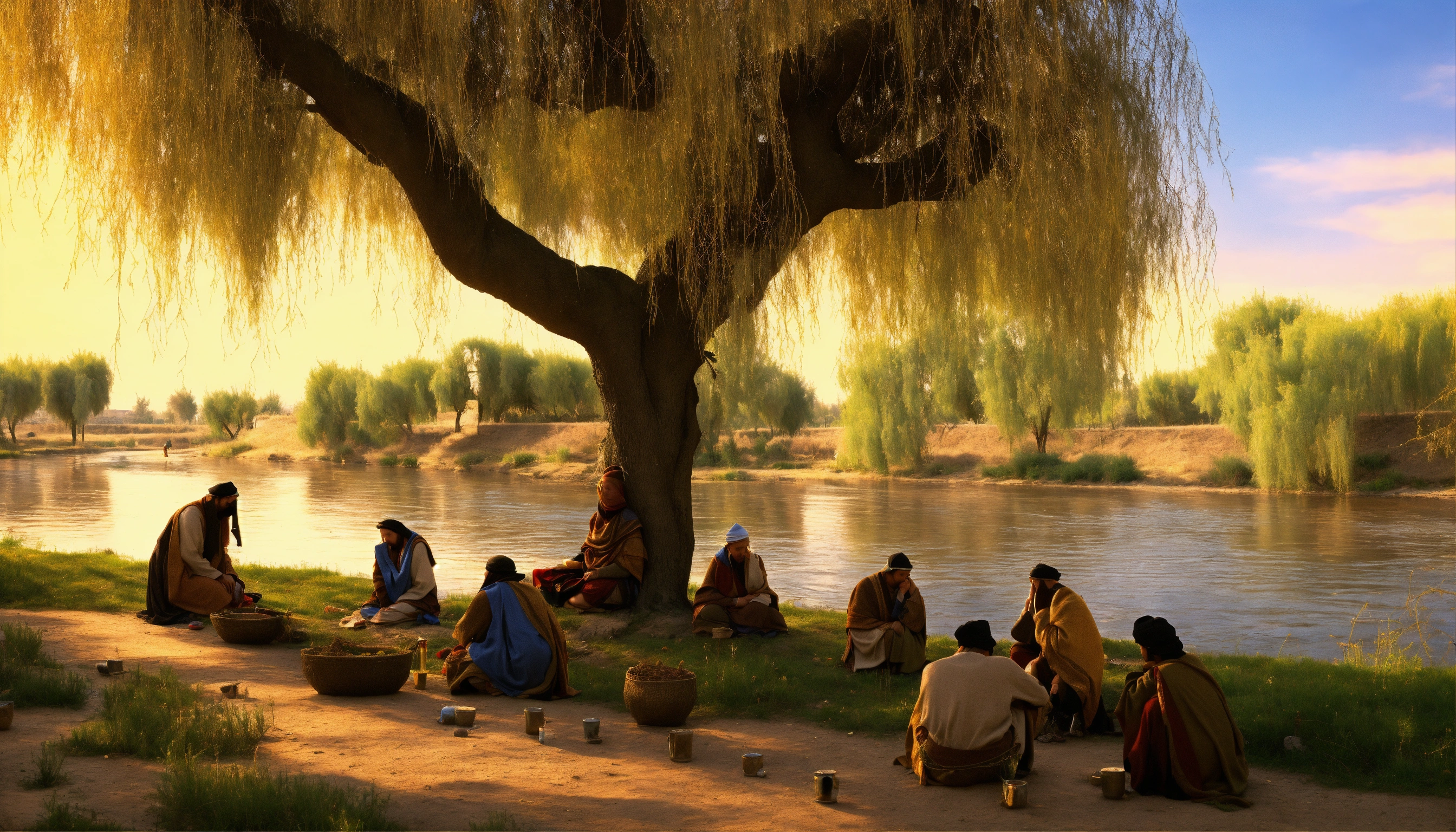 Lexica - Israelites sit and weep under willow trees in Babylon by a ...
