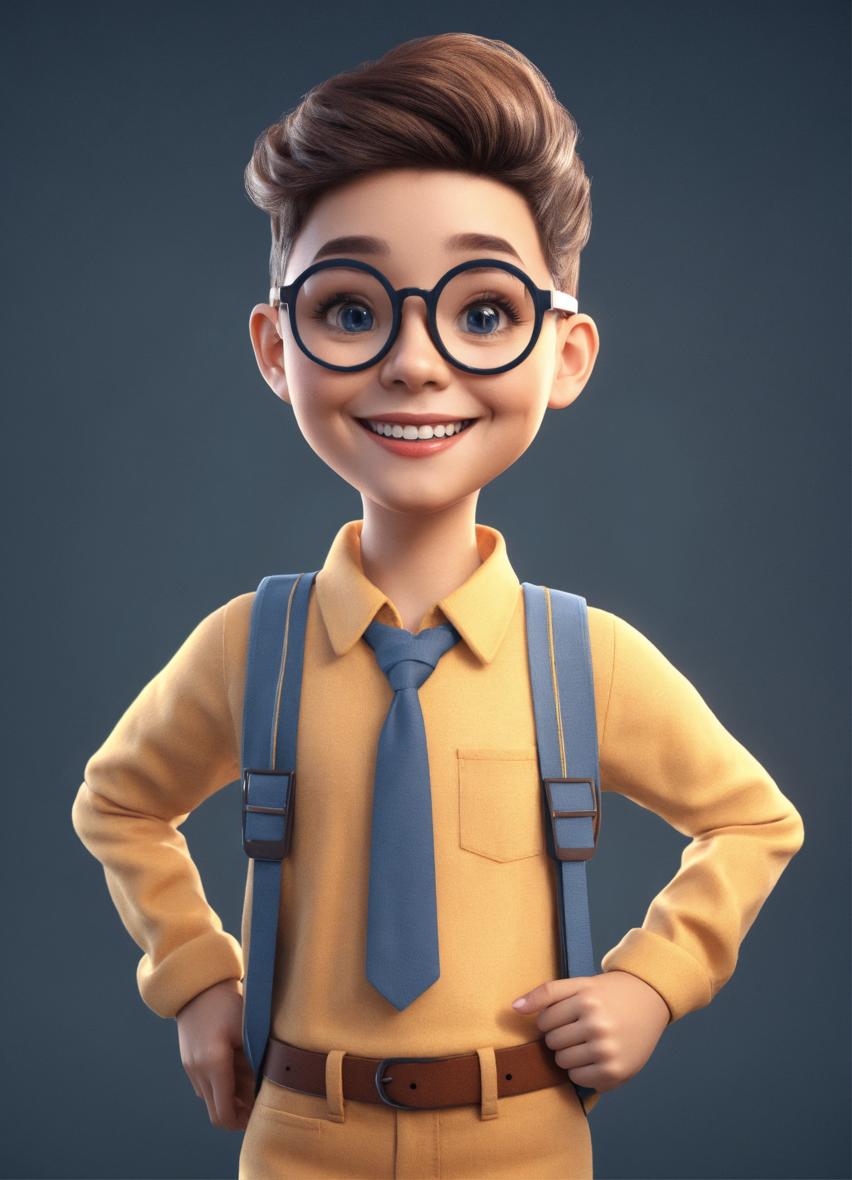 Lexica - A cute human pencil, smiling and pointing. Realistic 3D style