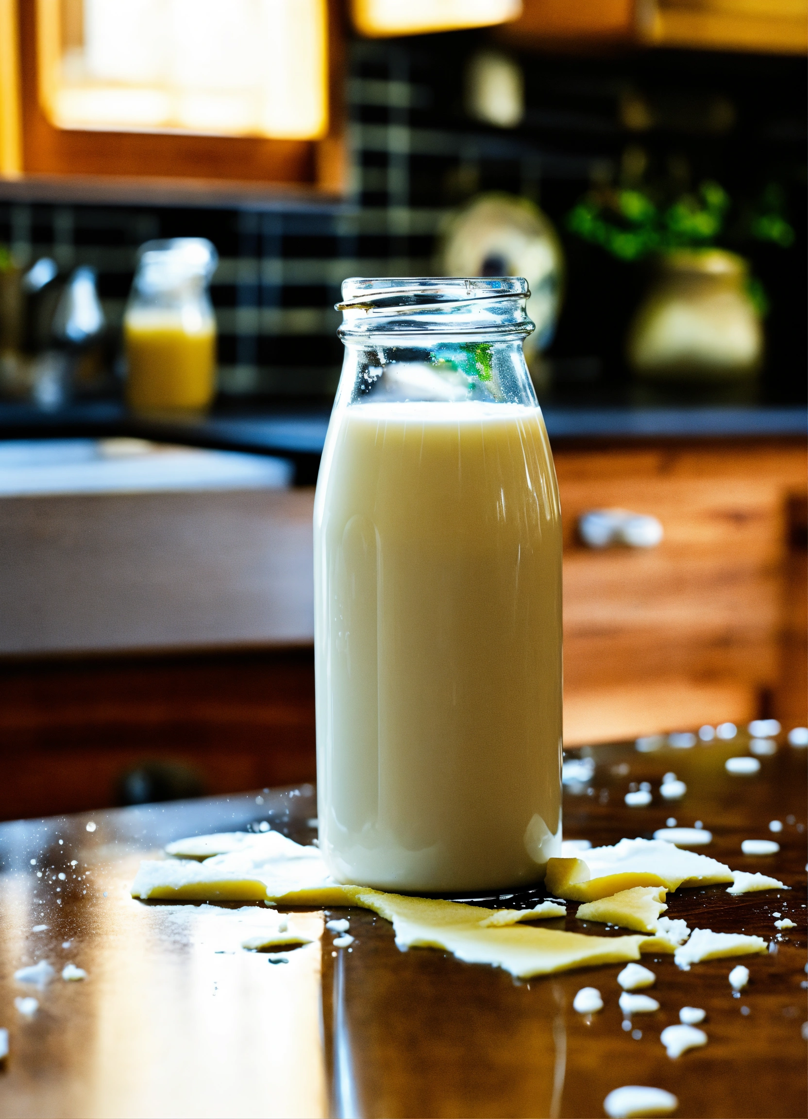 Lexica - Kitchen table, countertop with spilled milk