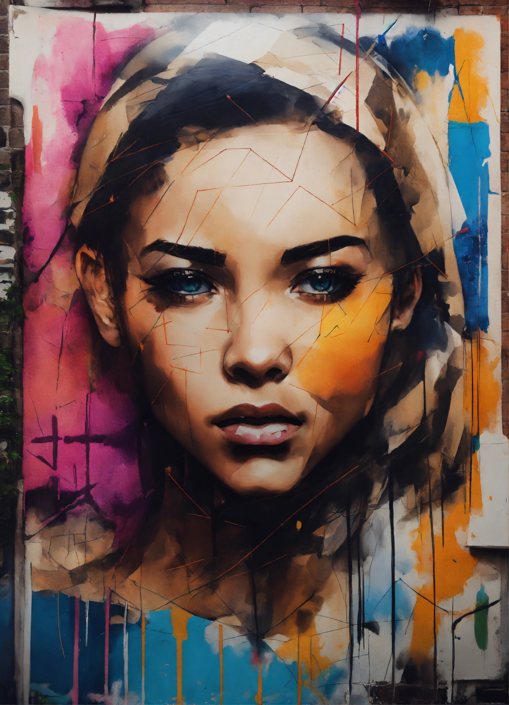 Lexica - Create a poster with the outline of a personification of fear ...