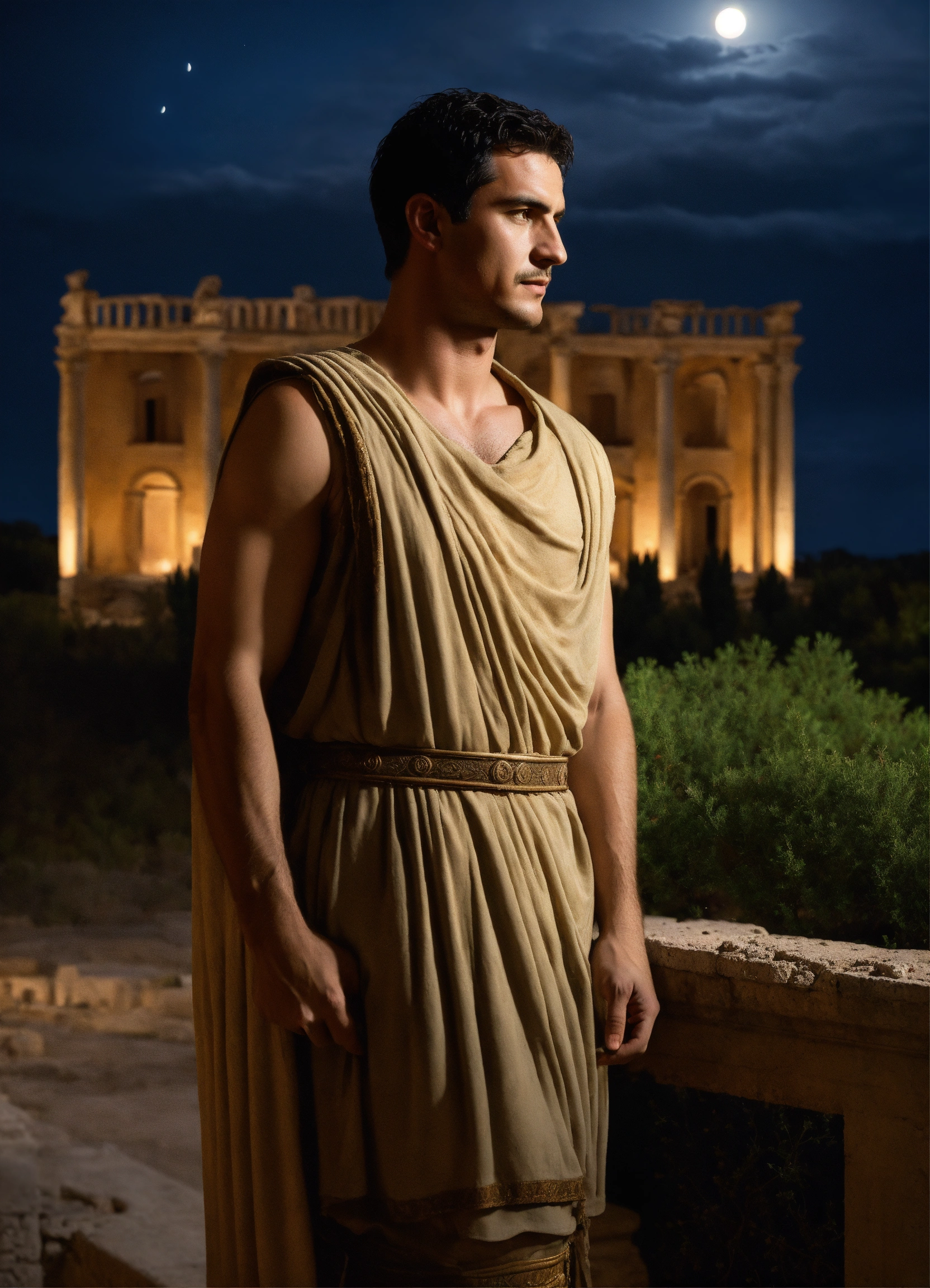 Lexica - A portrait of an accurate short-haired dark-haired achilles ...