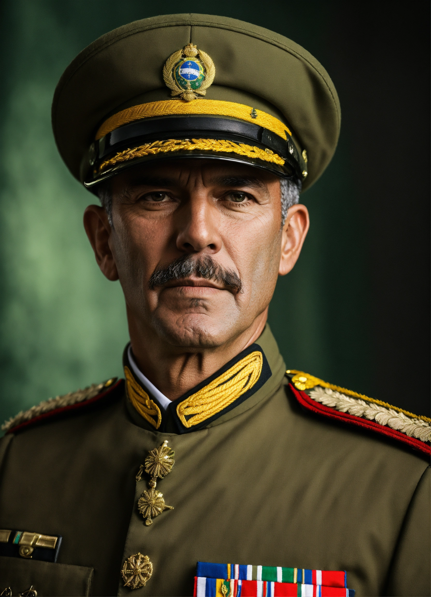 Lexica - Portrait of a Brazilian Army general a Caucasian, Western male ...