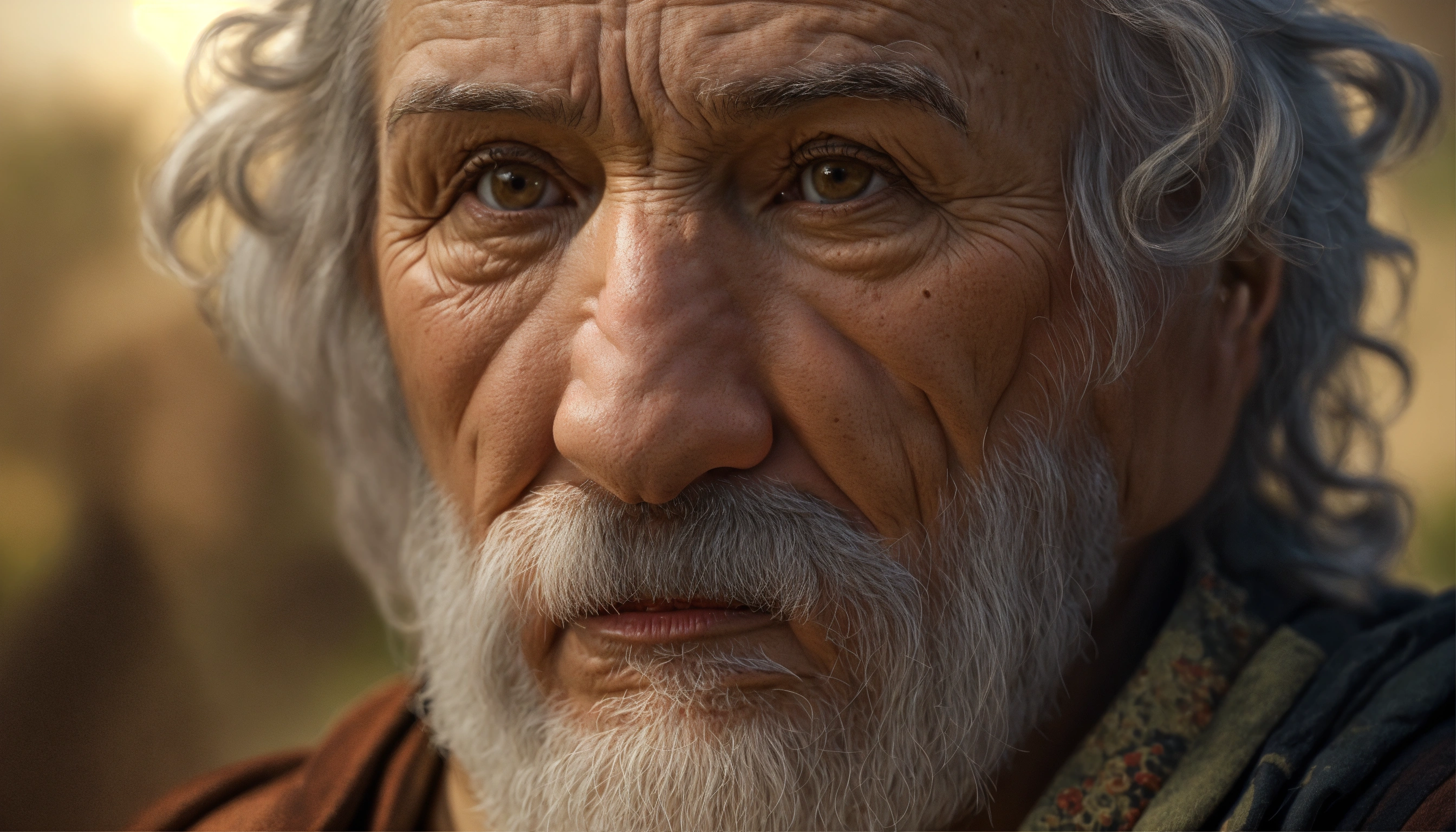Lexica - Stoic old man, image of the face, serene expression, well done ...