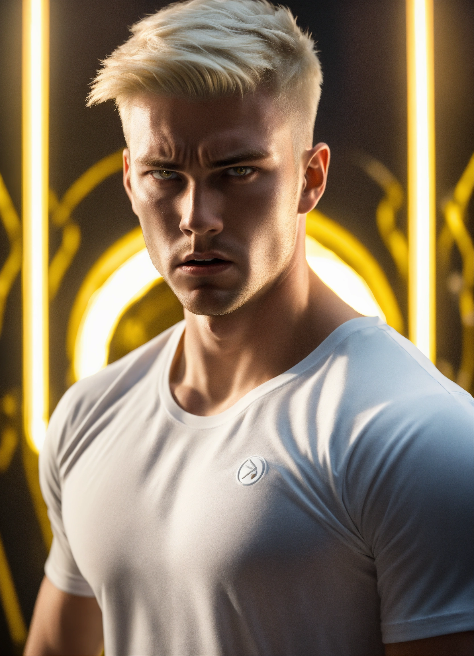 Lexica - A highly detailed photo of a white 23-year-old man, blonde ...