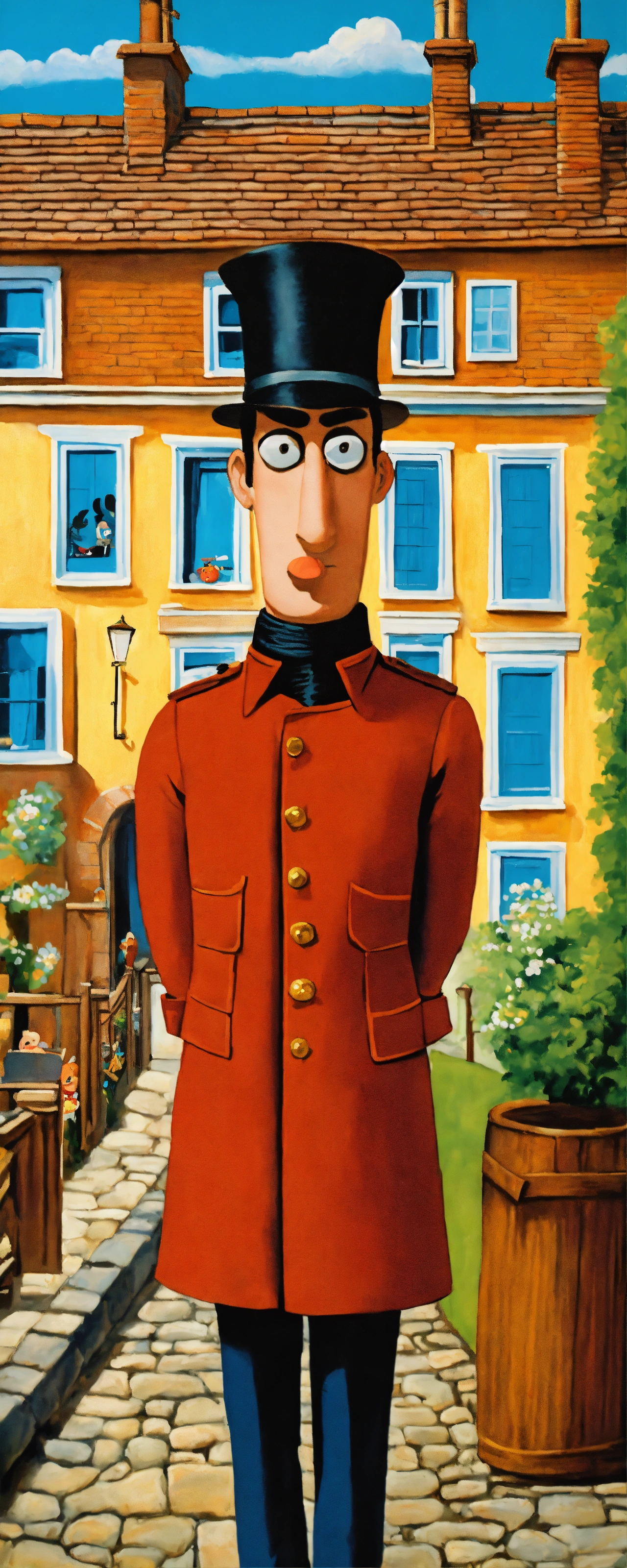Lexica - Fine illustration of the comedy cartoonish character "postman ...