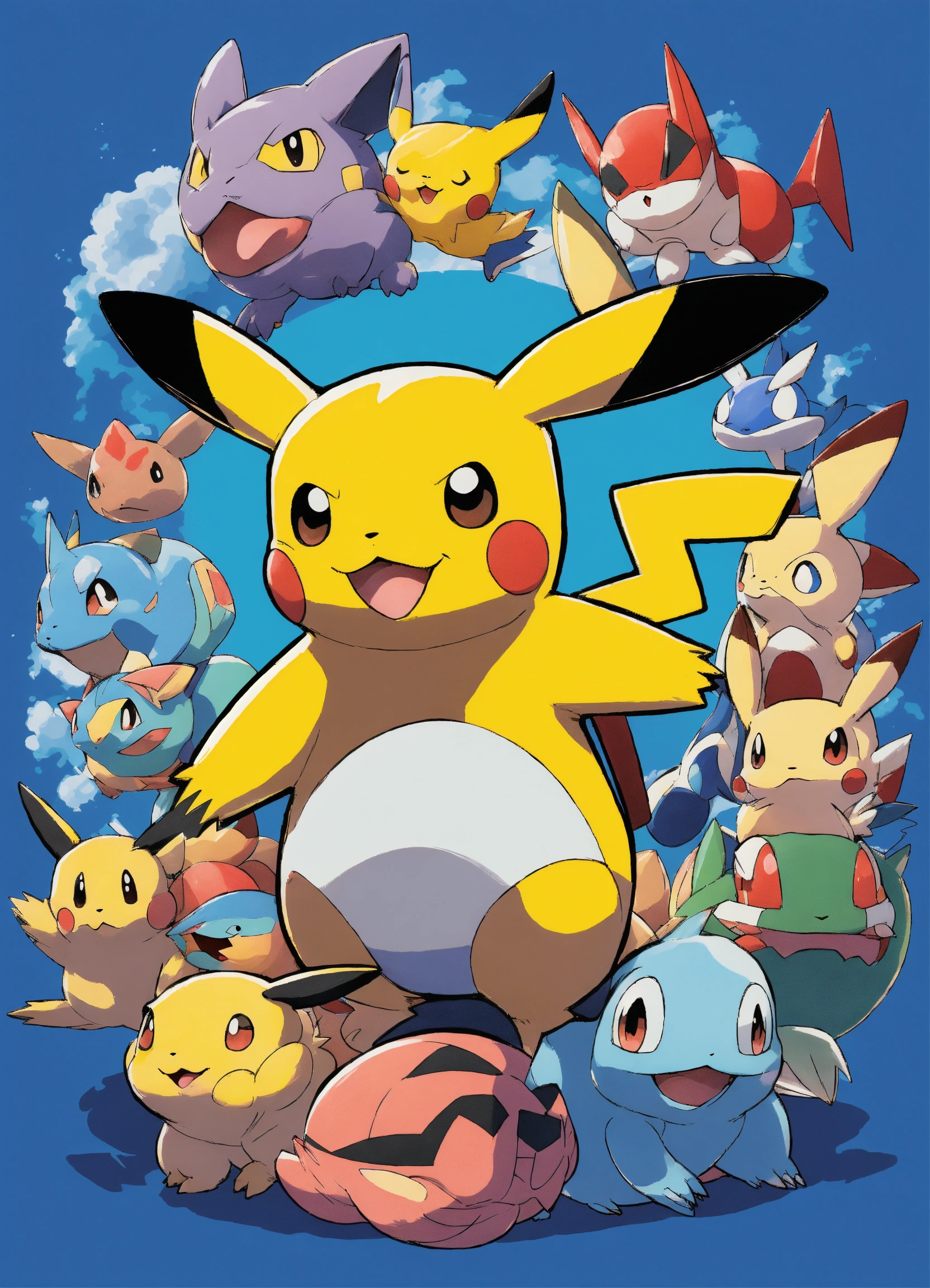 Lexica - A bunch of iconic pokemon, huddled together with the pokemon ...