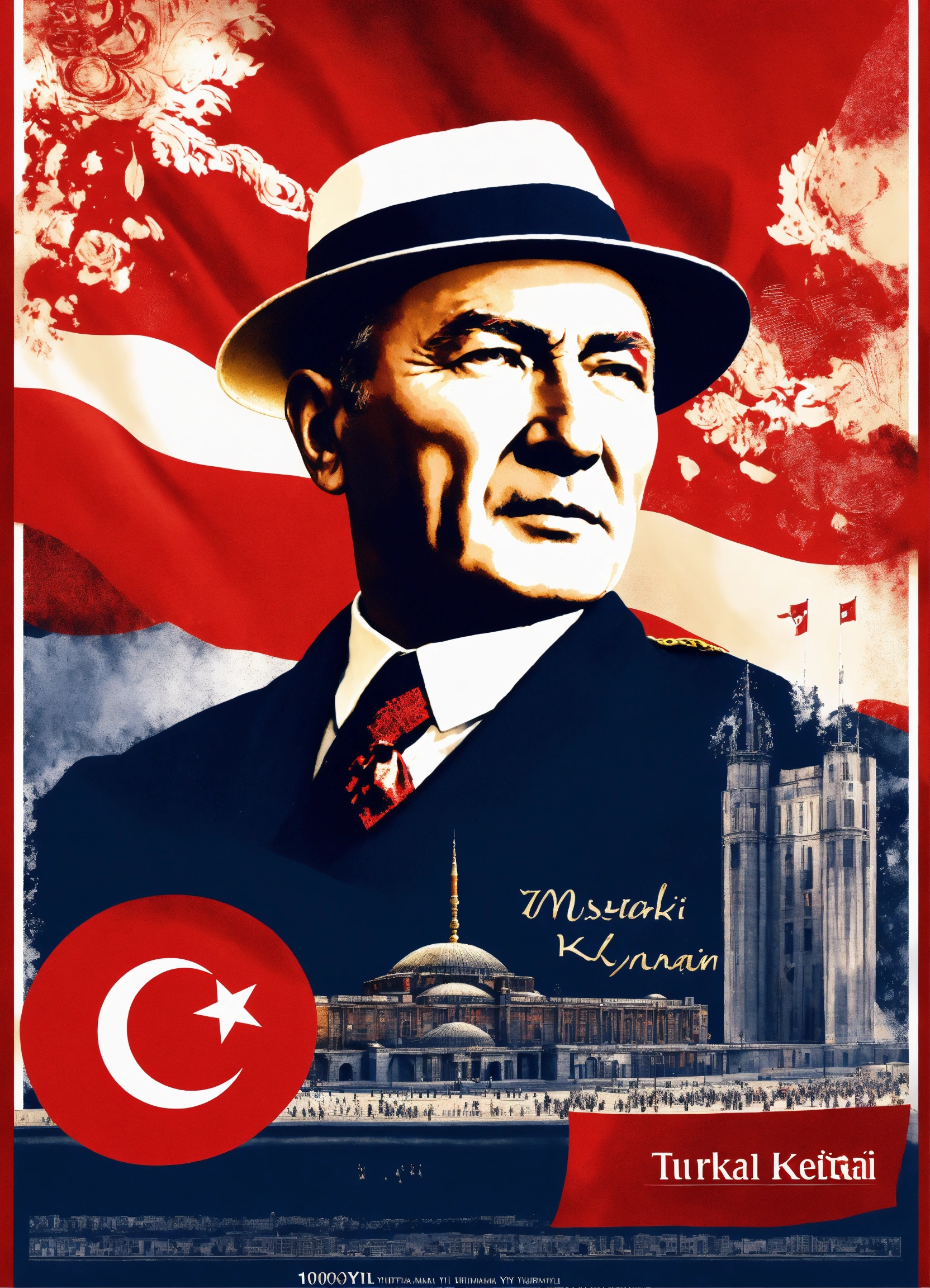 Lexica - Turkiye cumhuriyetinin 100. Yil kutlama afisi, ataturk ...