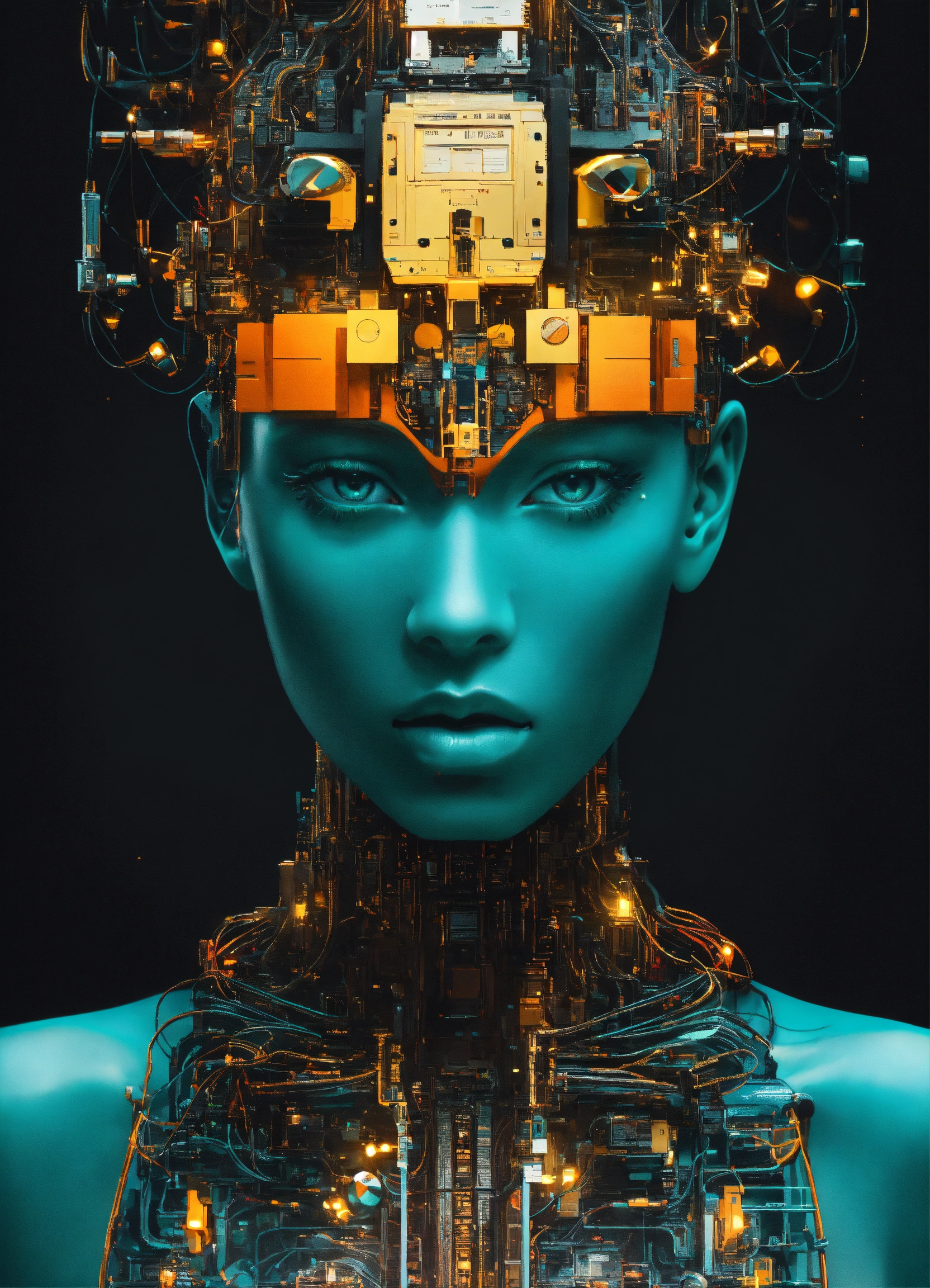 Lexica - Create a captivating Cover design that visually conveys the theme of artificial ...