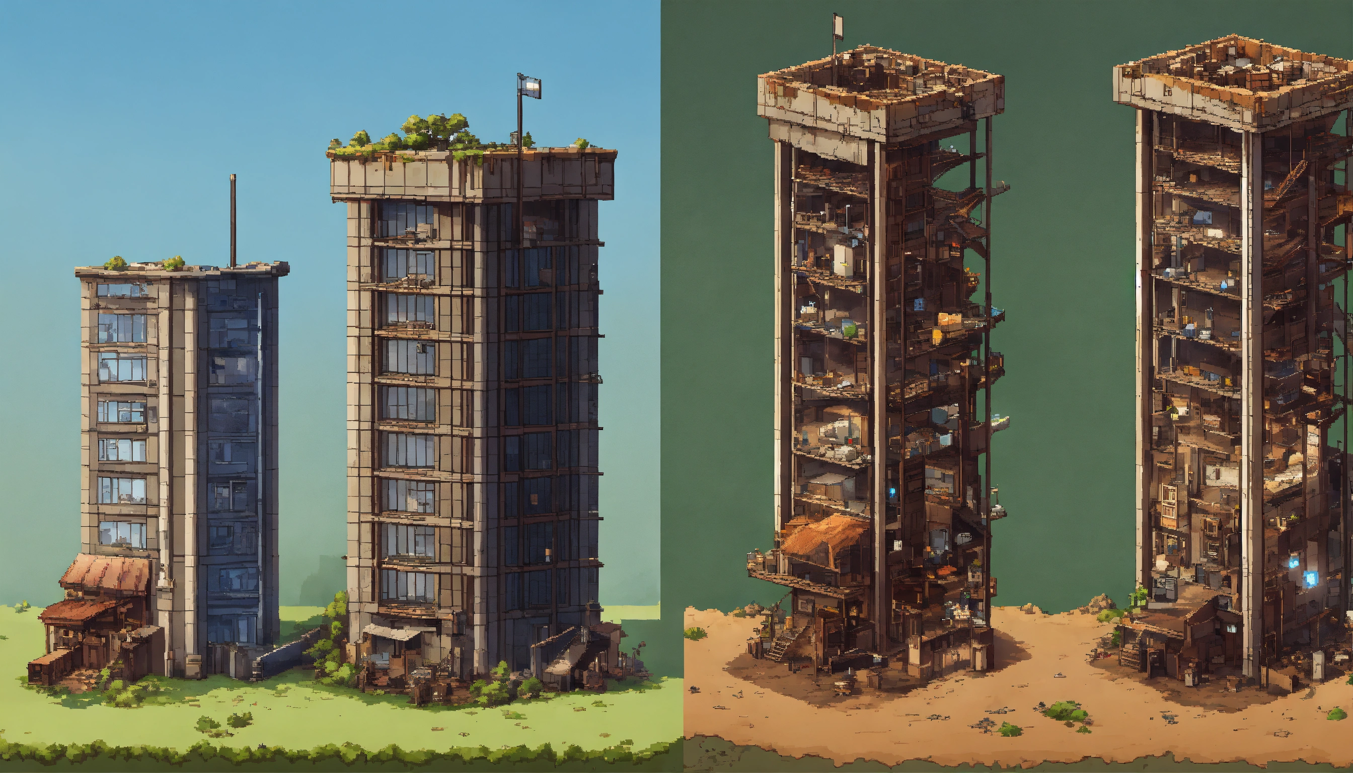 Lexica - Simple clean pixel perfect 2d isometric sprites of an post ...