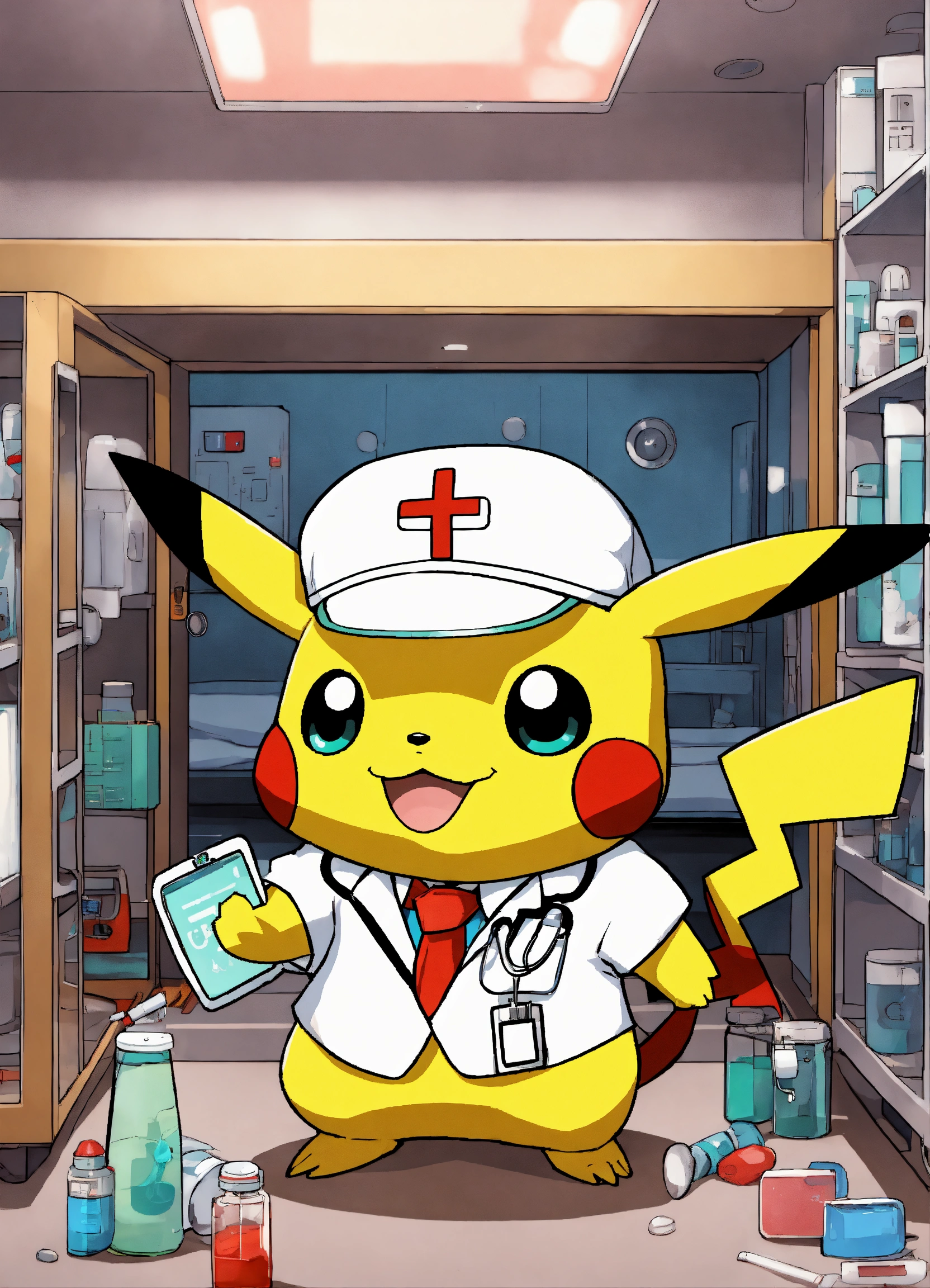 Lexica - PIKACHU LIKE DOCTOR WITH IN FUTURE HOSPITAL