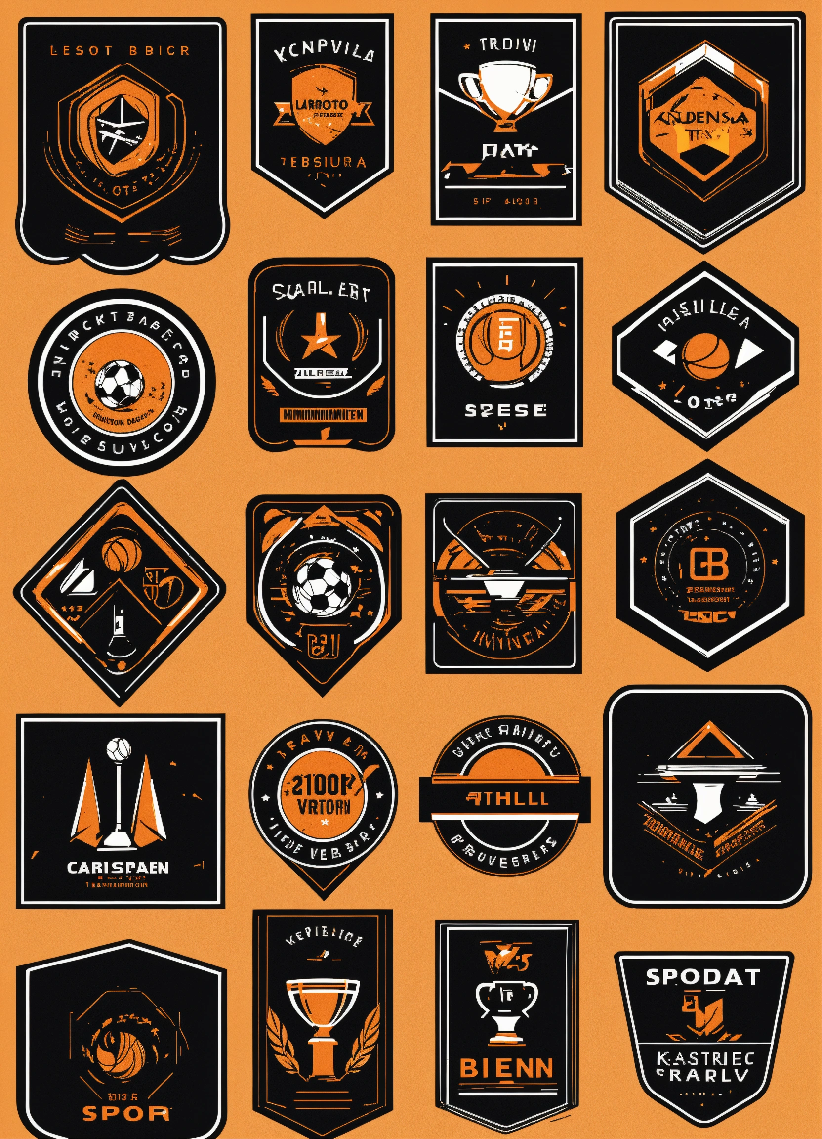 Lexica - Sport badges minimalistic basic shapes vector design black ...