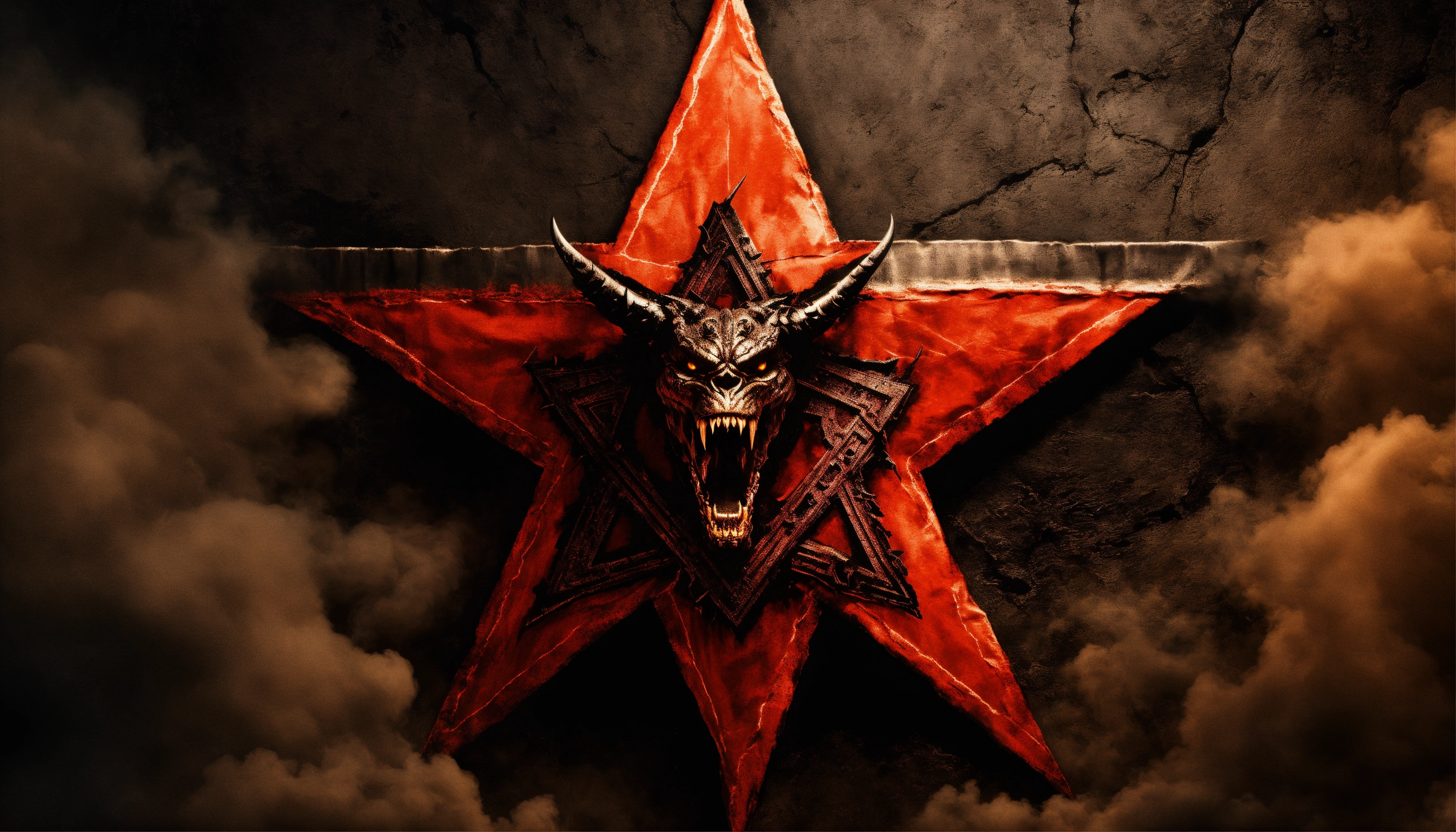 Lexica - Evil demonic Israel flag beast with an armageddon demon ...