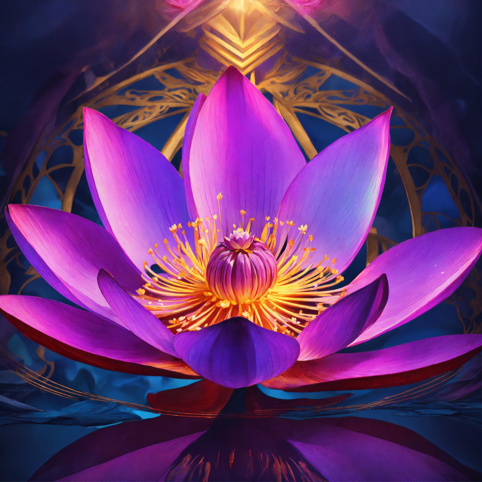 Lexica - Centered detailed portrait of lotus flower, intricate, elegant ...
