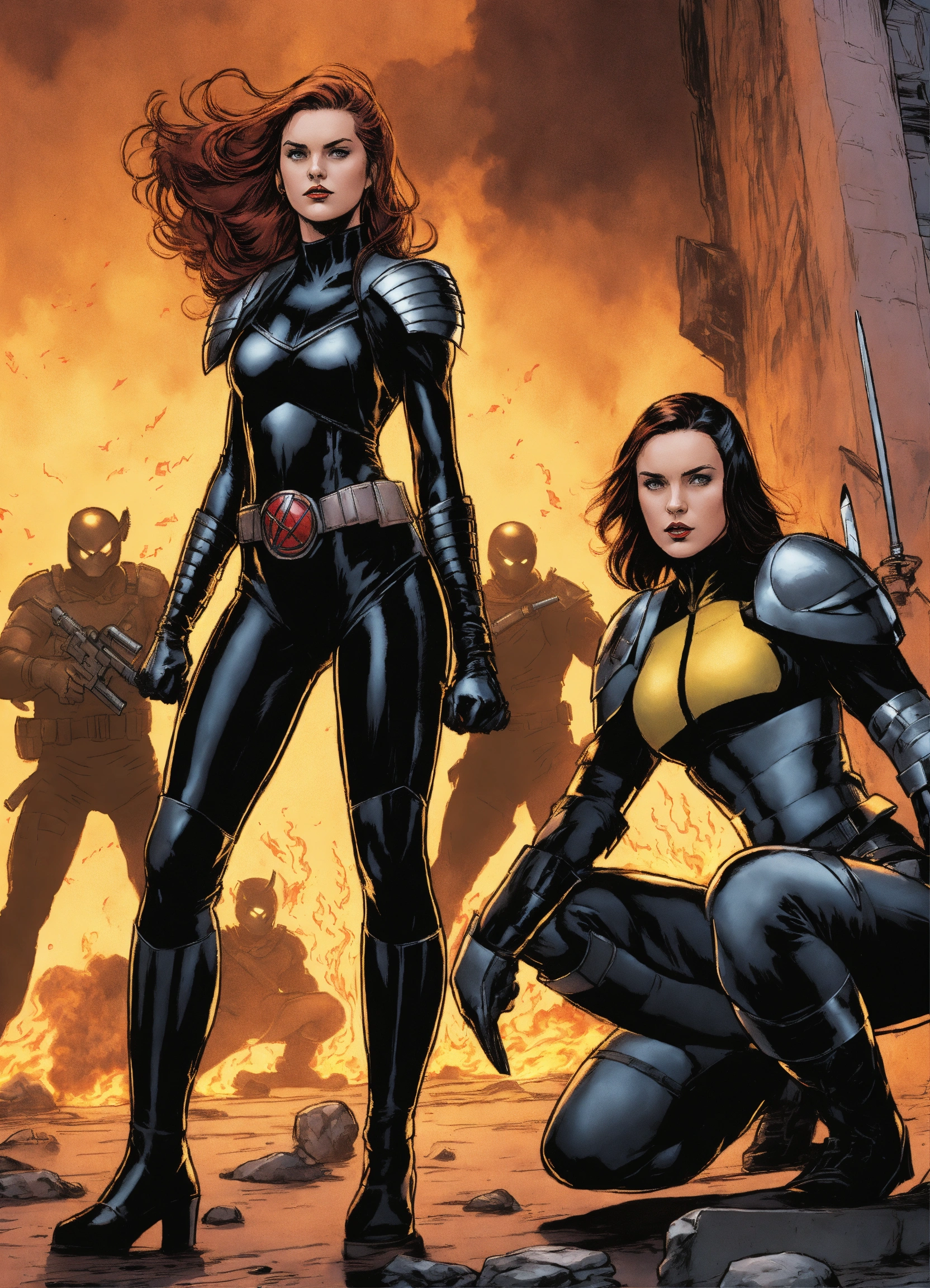 Lexica - Female X-Men Shadowcat wearing black metal combat armor ...