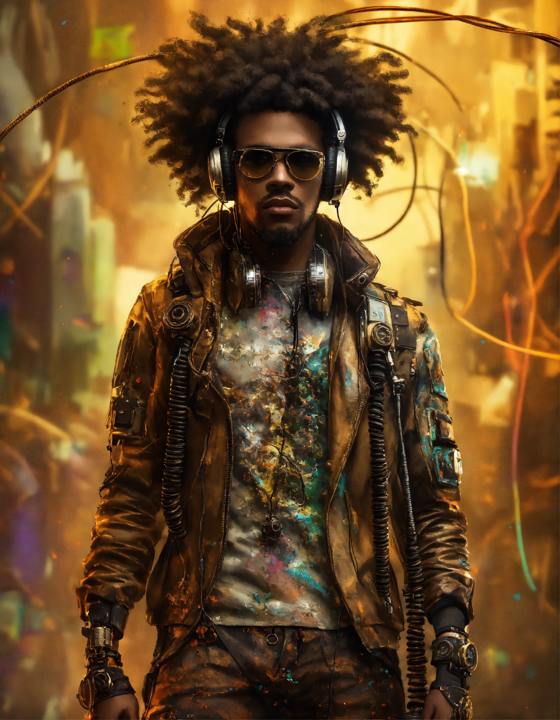 Lexica - Full body rendition of a Gothic-punk African American deep ...