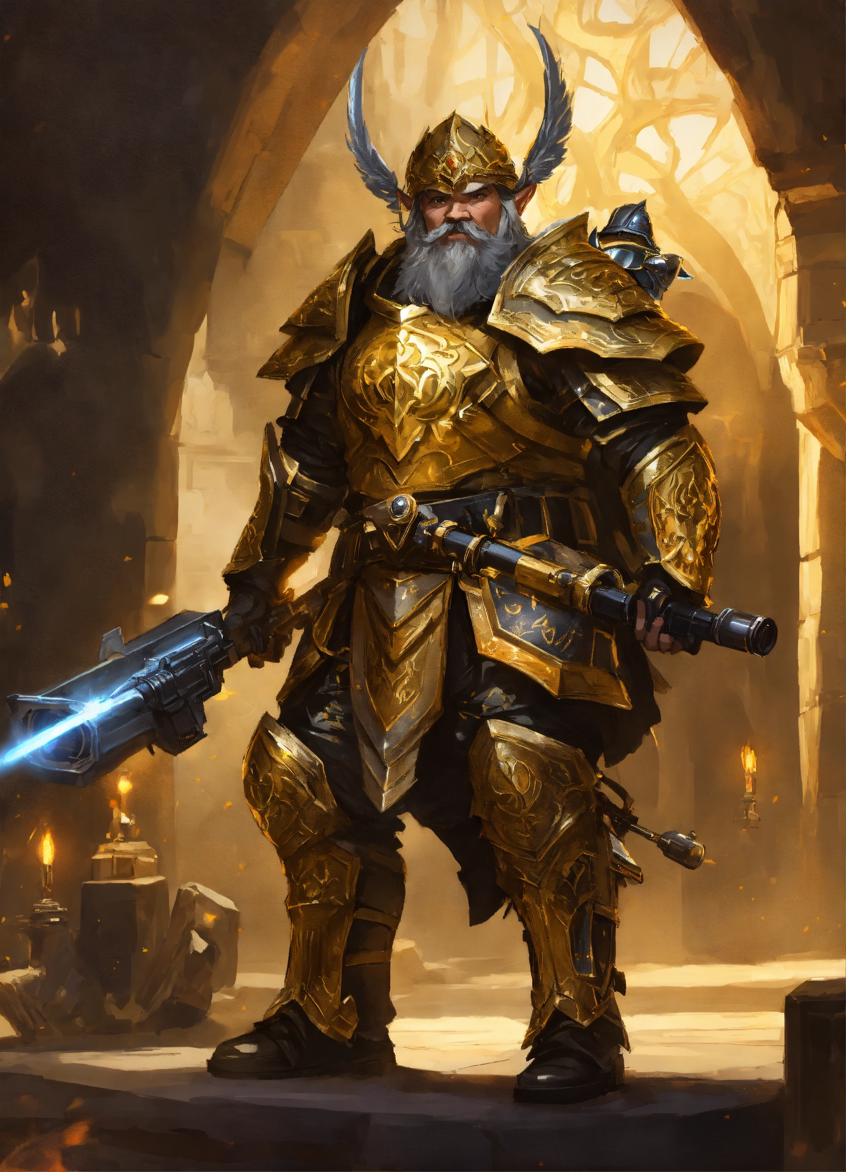 Lexica - Dwarf fantasy character wearing heavy fantasy elven armor ...