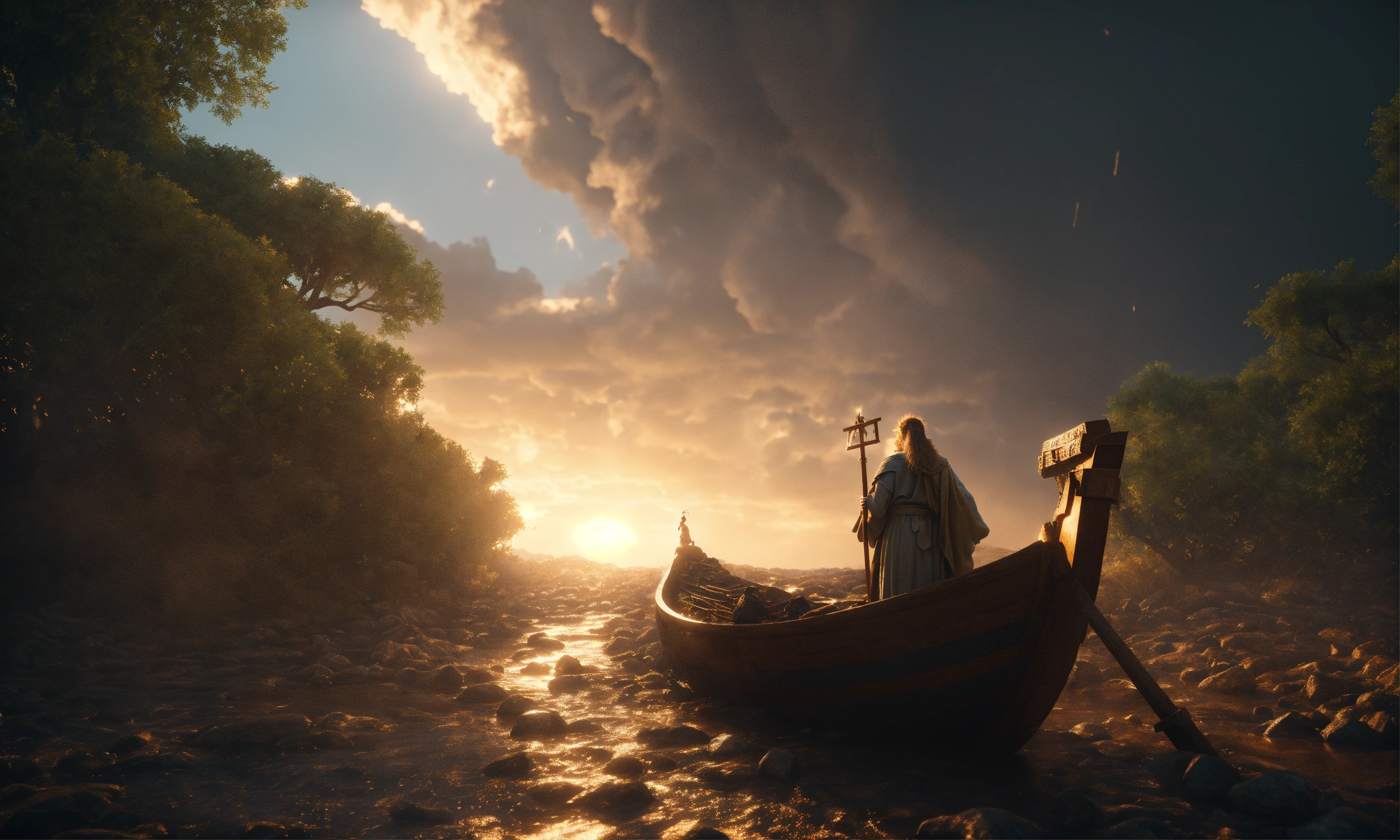 Lexica - Biblical story of Noah praying to God, insanely detailed and ...