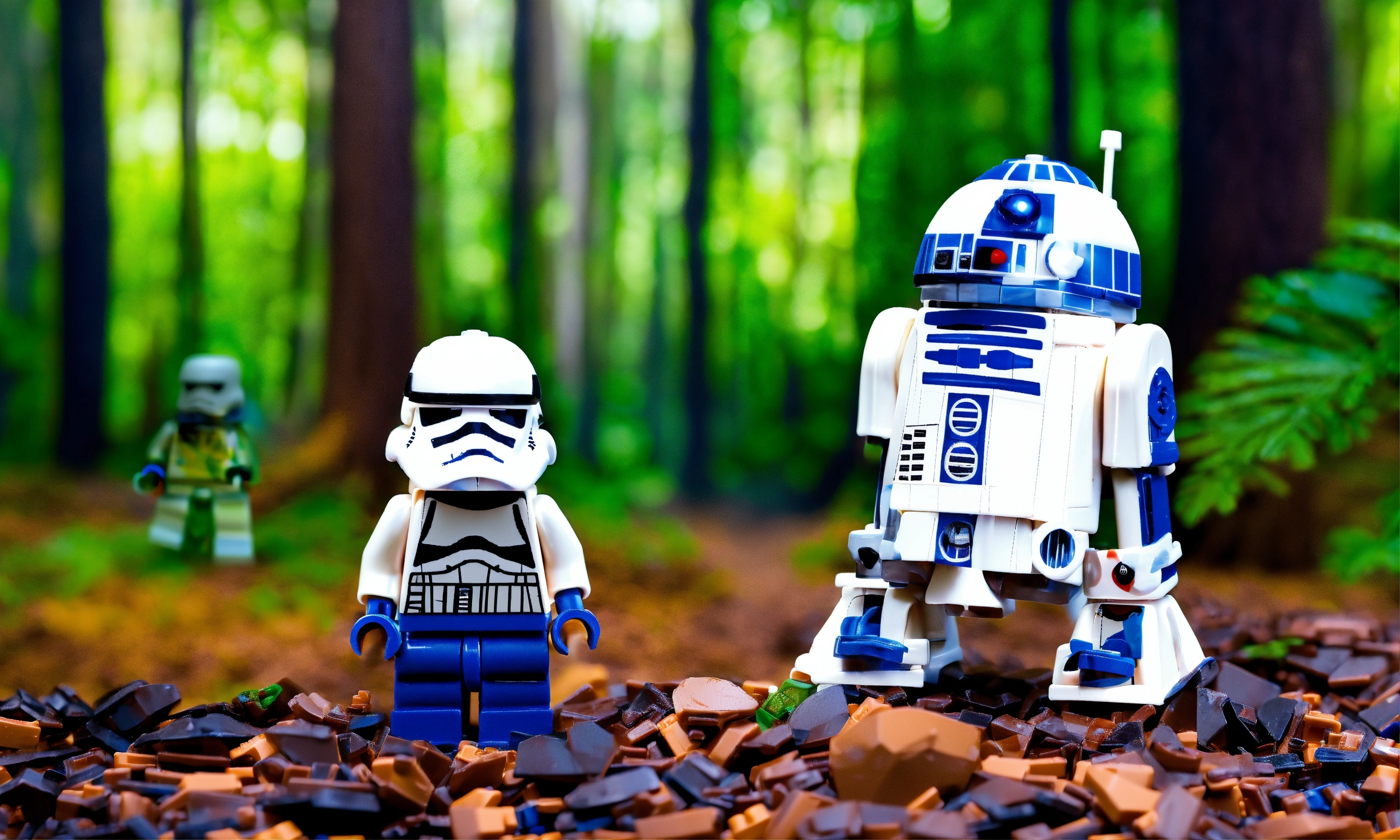 Lexica - ((LEGO)) Star Wars set of a cute plastic R2-D2 standing next ...