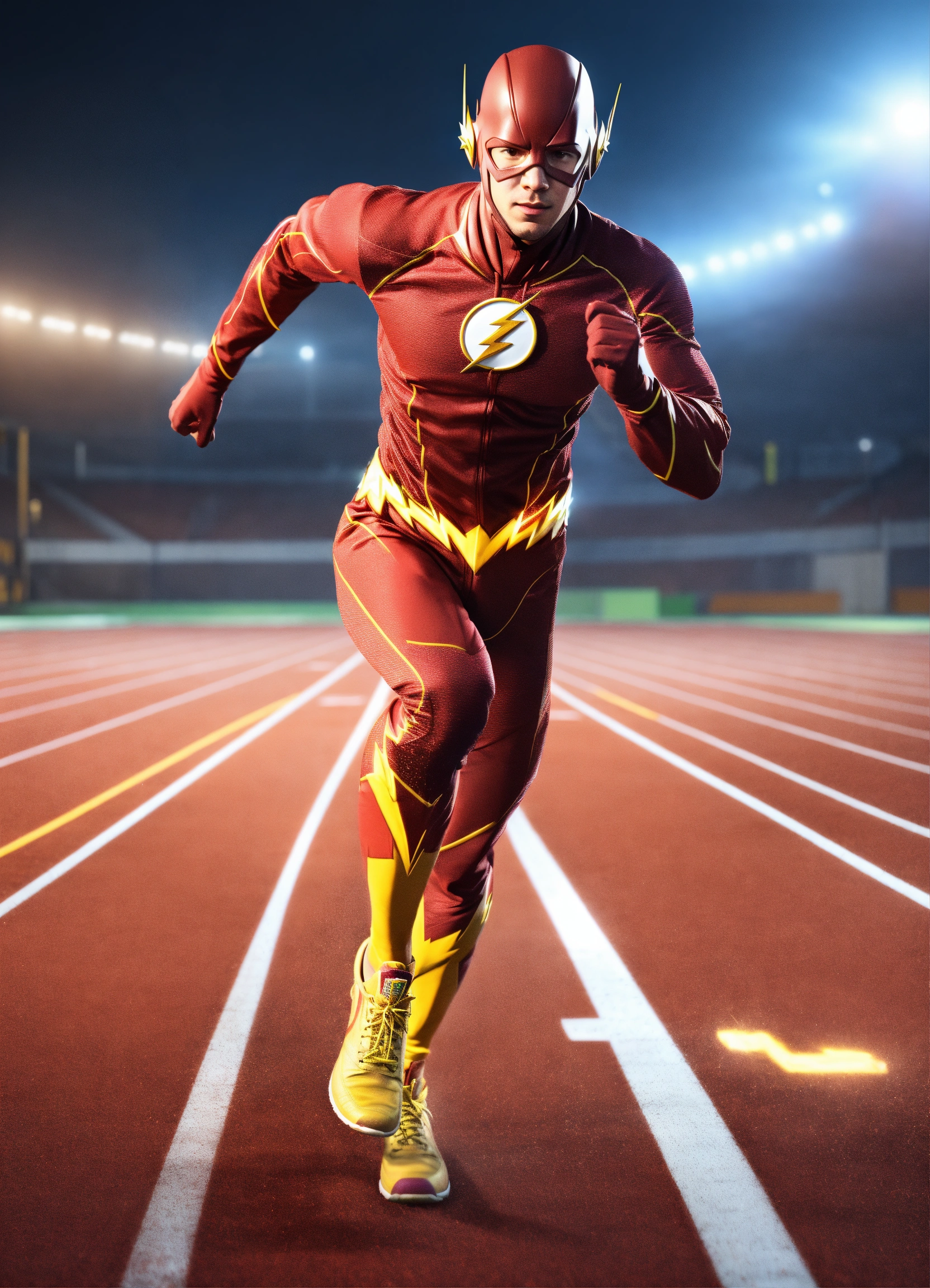 Lexica - The flash running, wearing sport shirt, wearing short pants ...