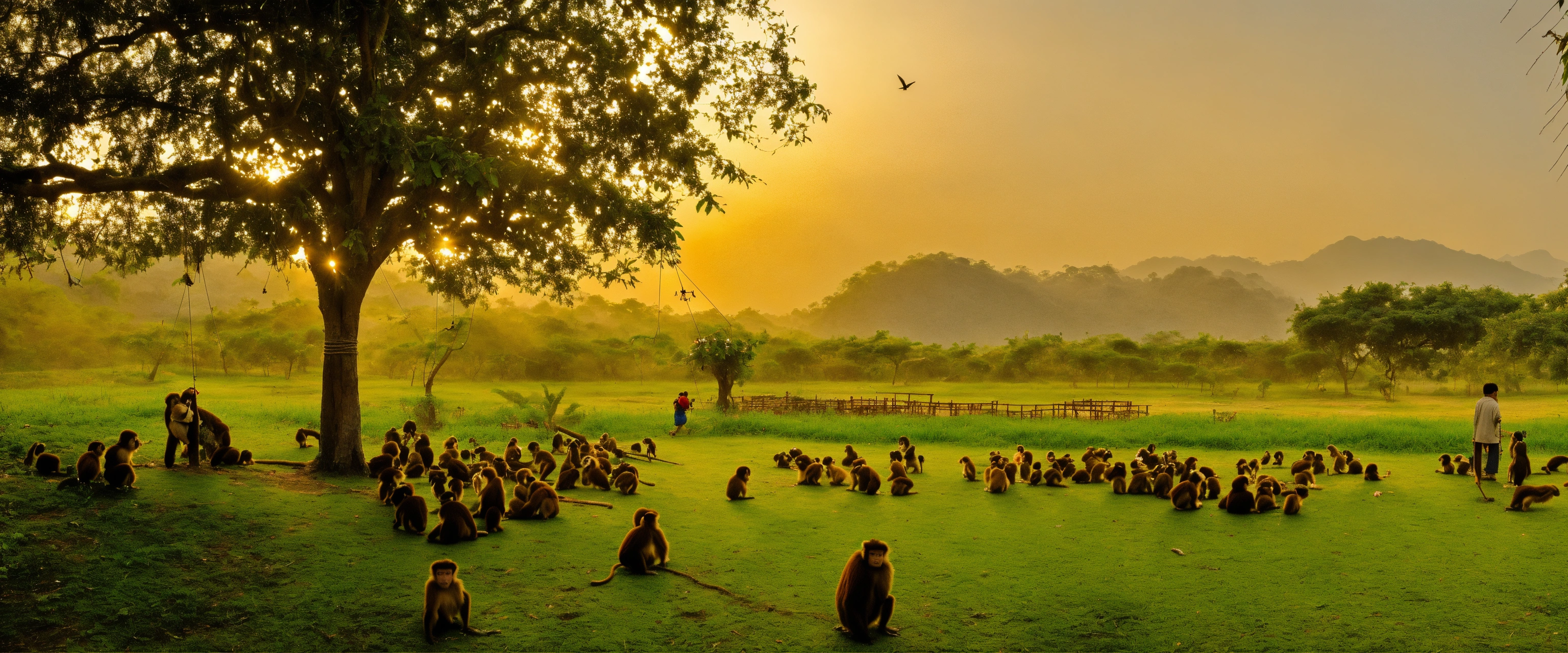 Lexica - One sunny morning, as the birds chirped and the monkeys swung ...