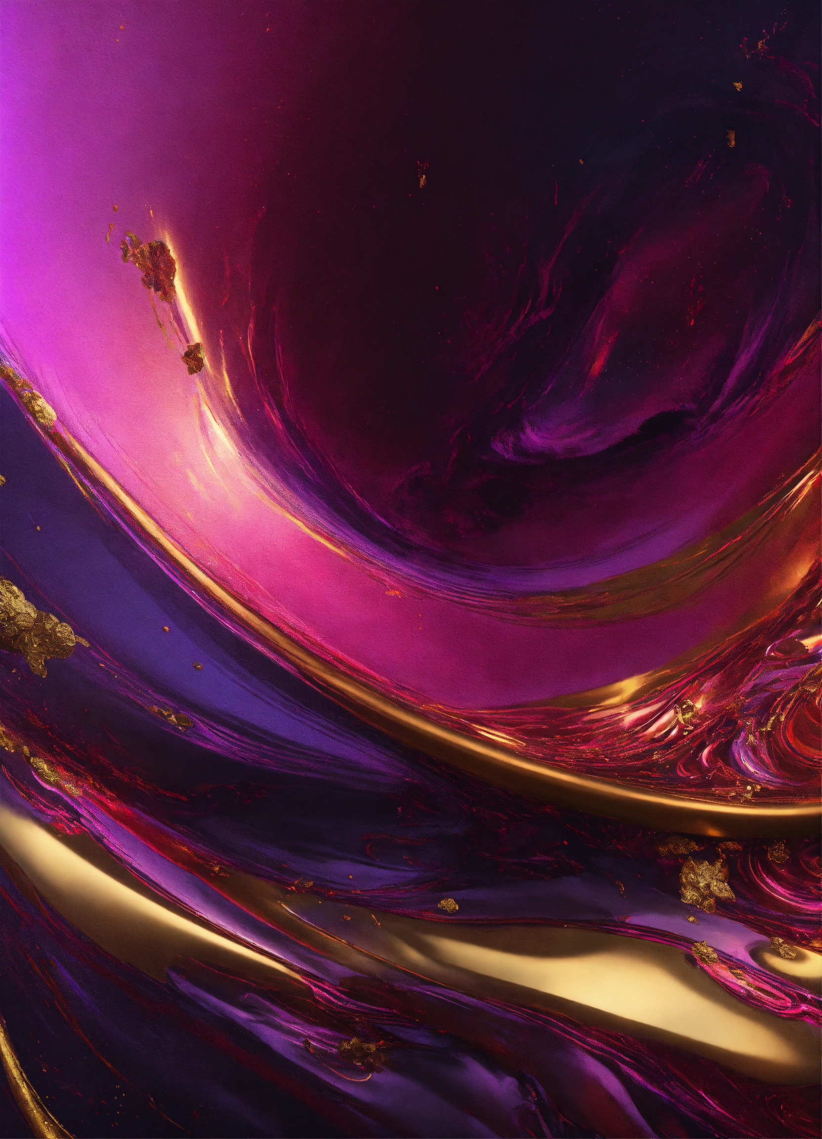 Lexica - A painting with iridescent purple and black, in the style of ...