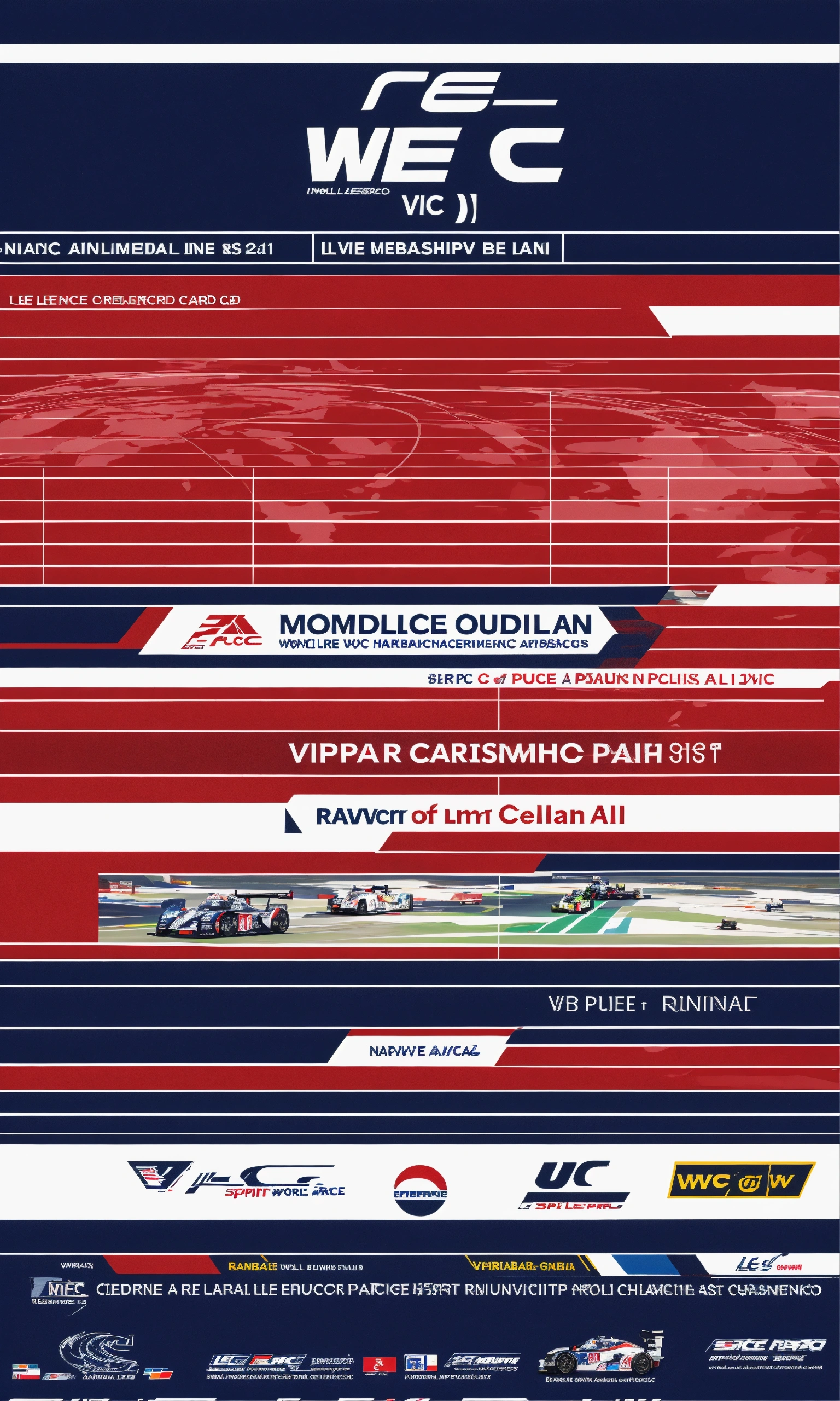 Lexica - WEC World endurance championship card VIP ID pass, red white ...