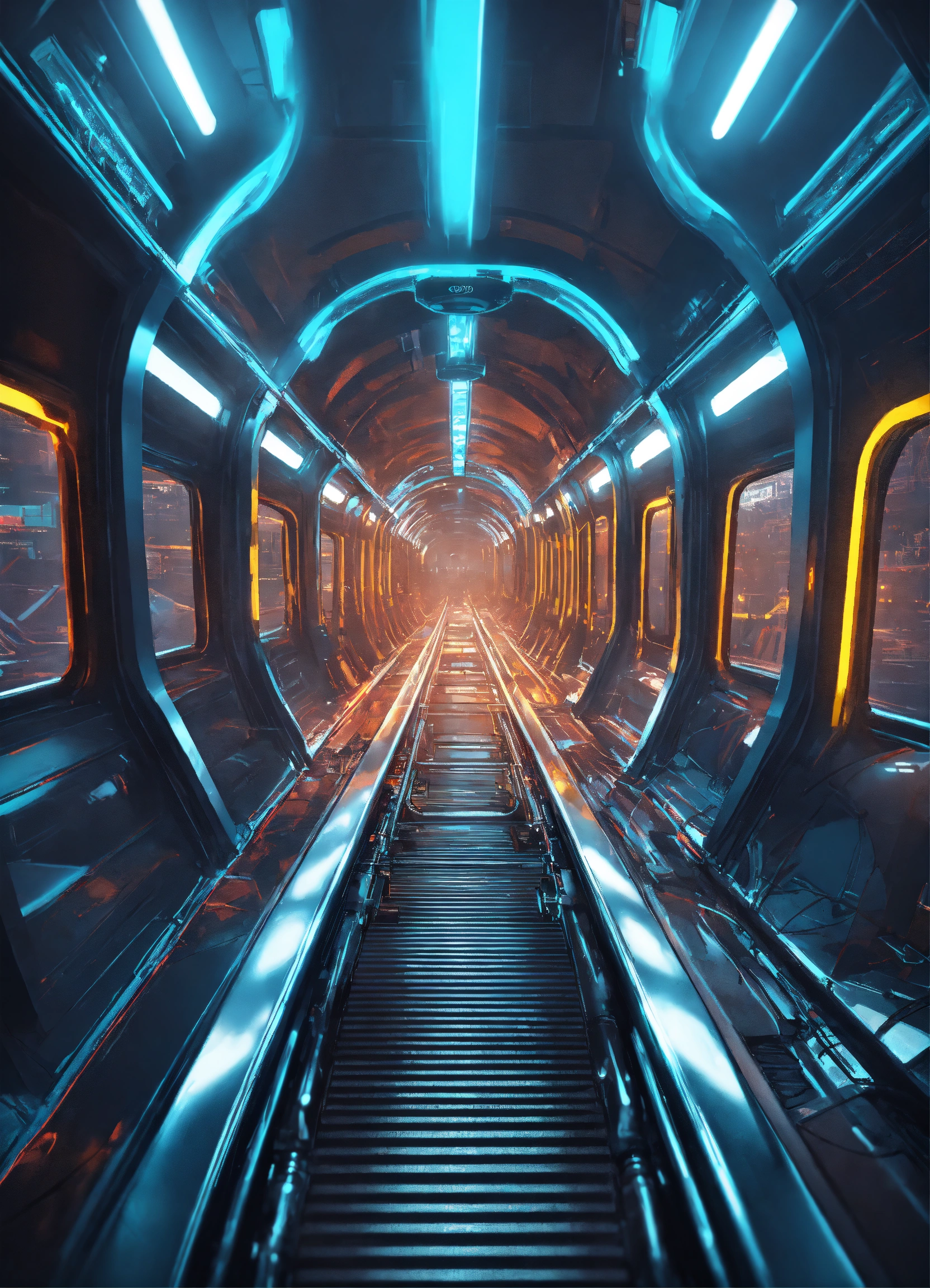 Lexica - Sci-fi effect poster background,concepts transportation design,Vacuum tube train of the ...