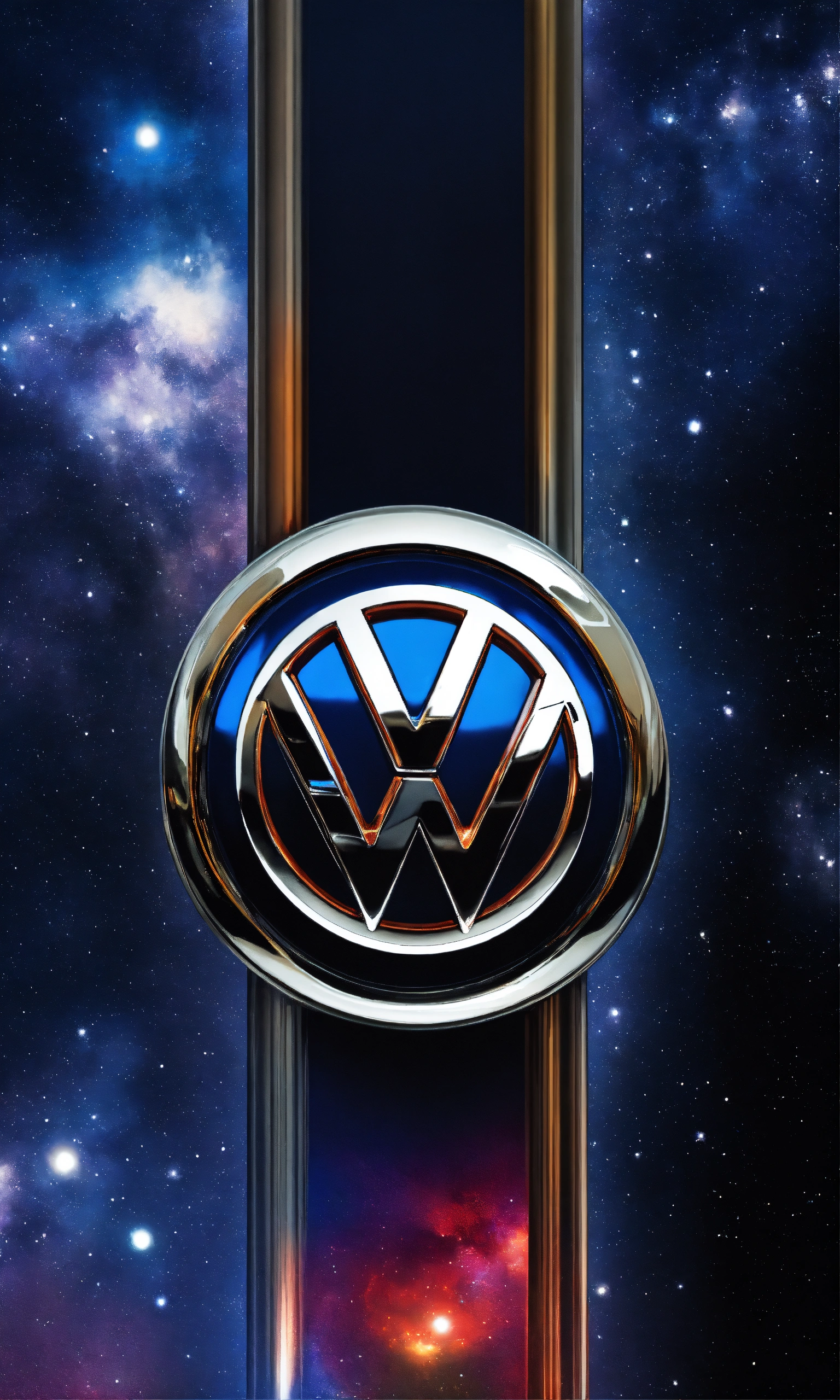 Lexica - Emblem of the VW golf 4 brand with a galaxy background, and a ...