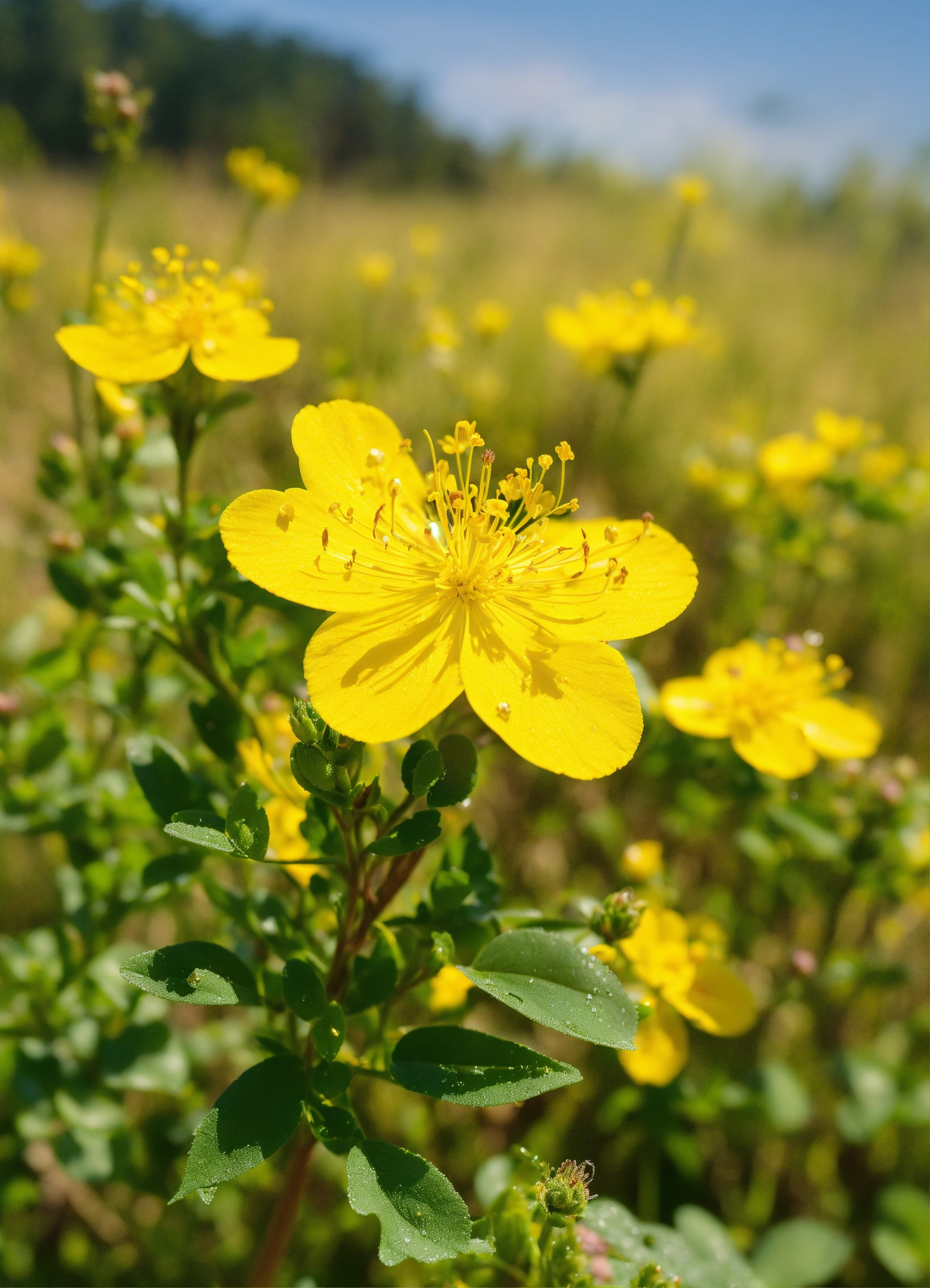 Lexica - Create a picture of a St. John's wort plant in bloom on a ...