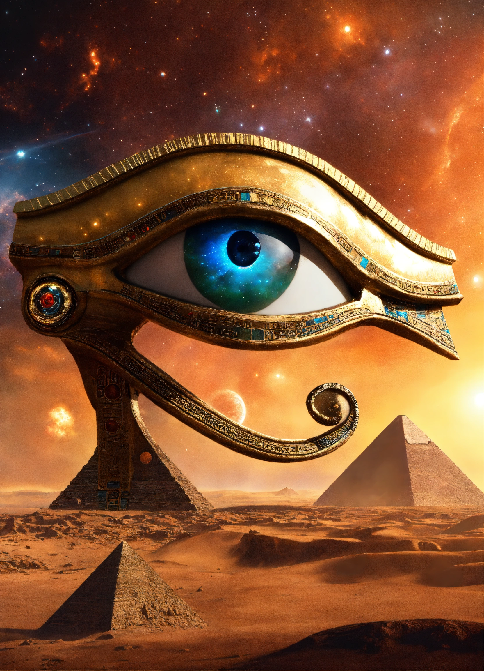 Lexica - The eye of horus, egyptian symbol, hyper realism, poetic ...