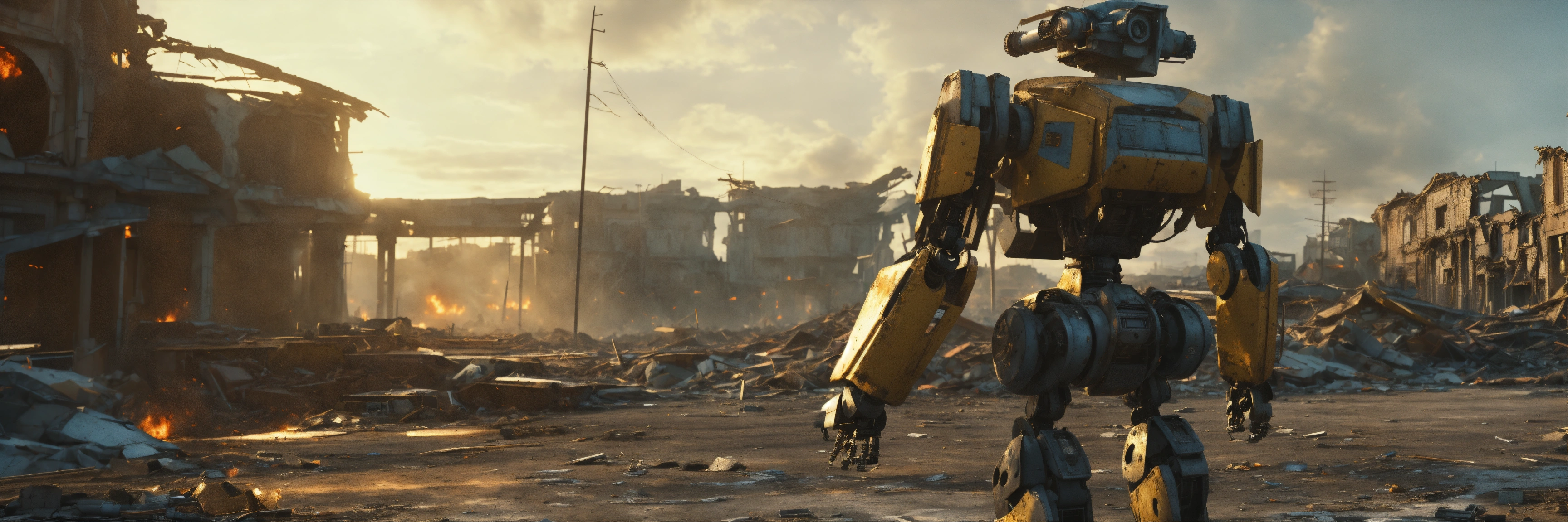 Lexica - Final Scene of a Robot Emperor from a mechanized post-disaster ...