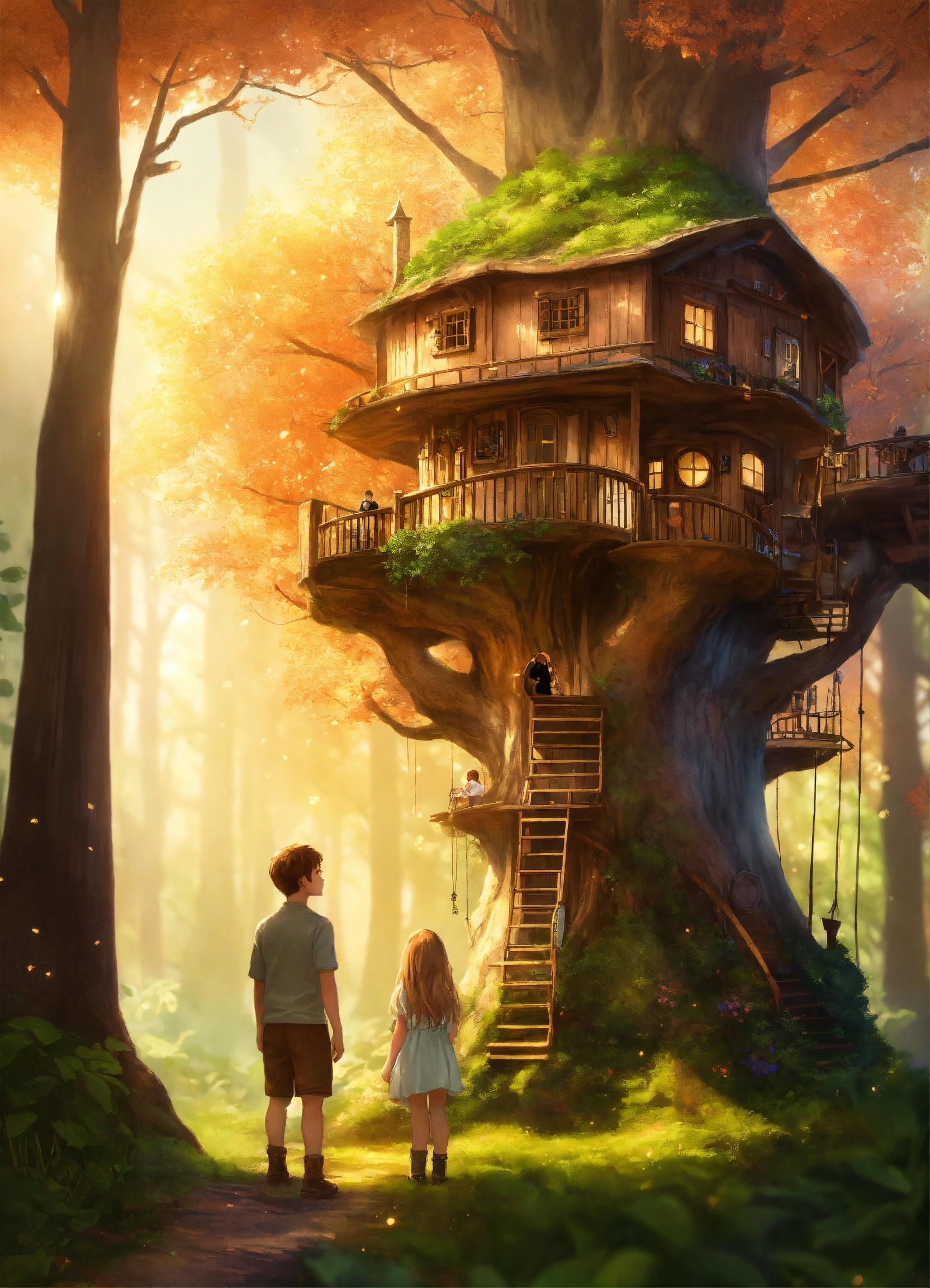 Lexica - Dreamlike, adorable enigmatic forest with tall skinny hidden ...