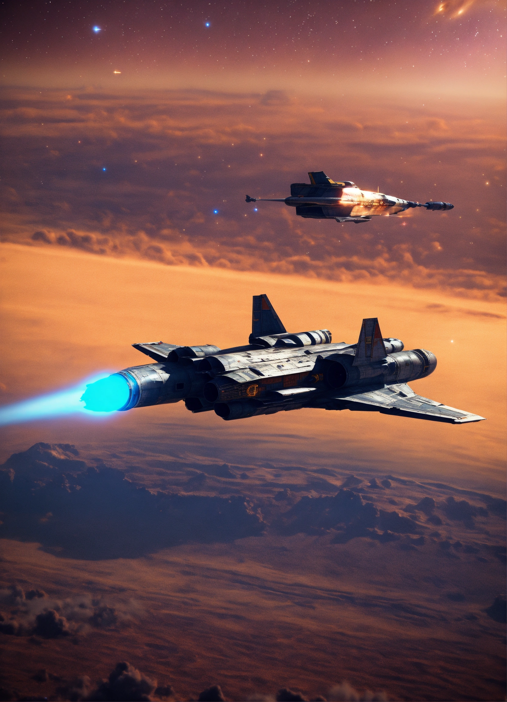 Lexica - Ultra realistic photo of a highly advanced space fighter