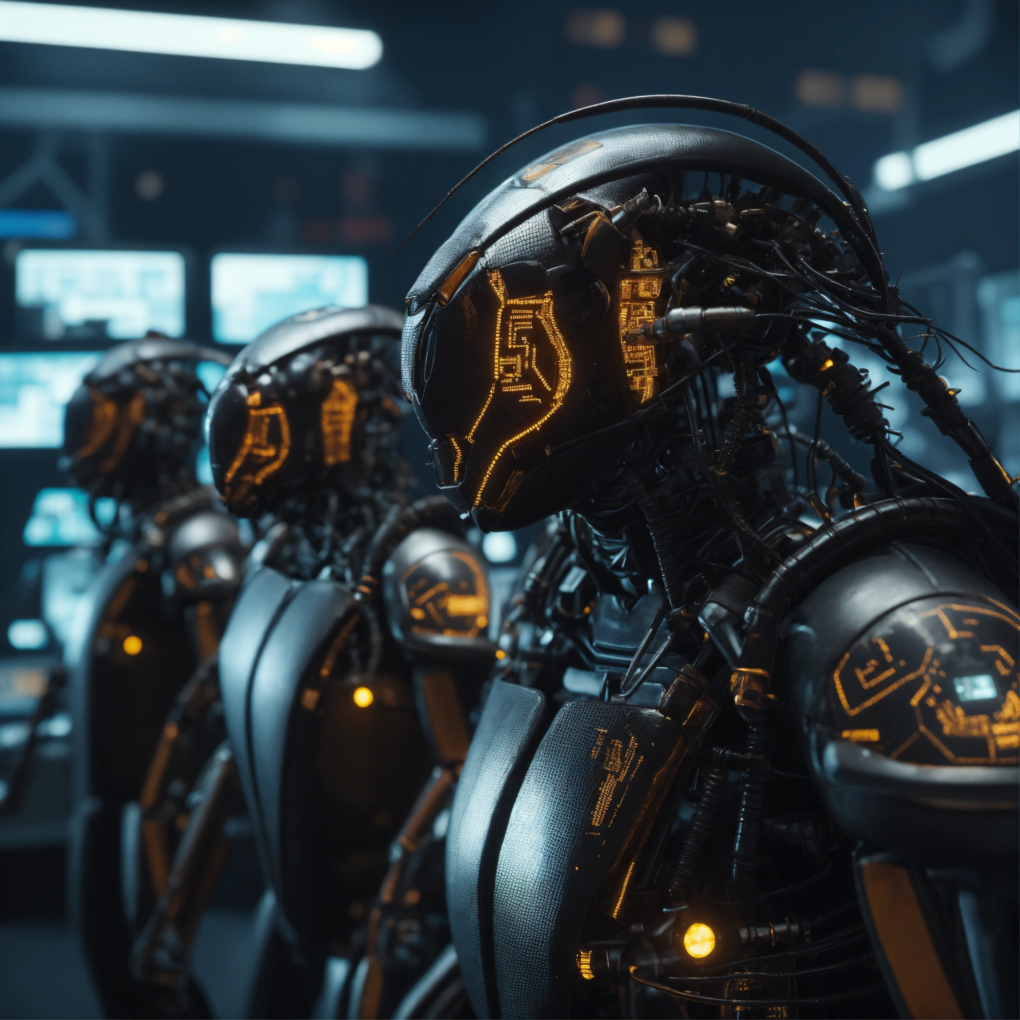 Lexica - Group of 3 black cockroach faced humanoids with detailed ...