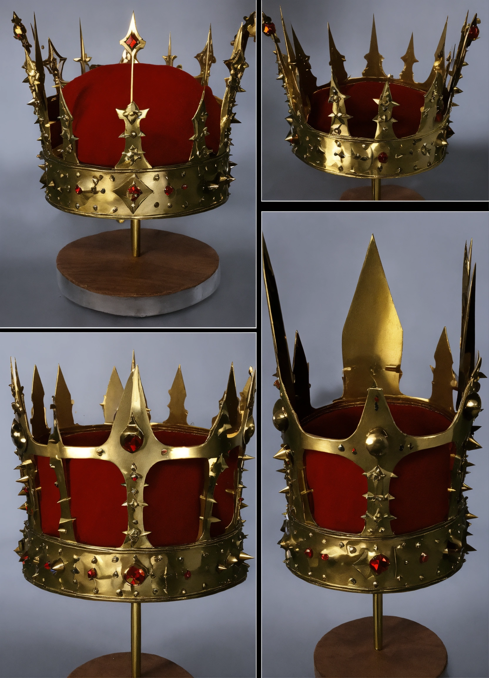 Lexica - Create a crown Medieval king crown with 5 spike in front, it ...