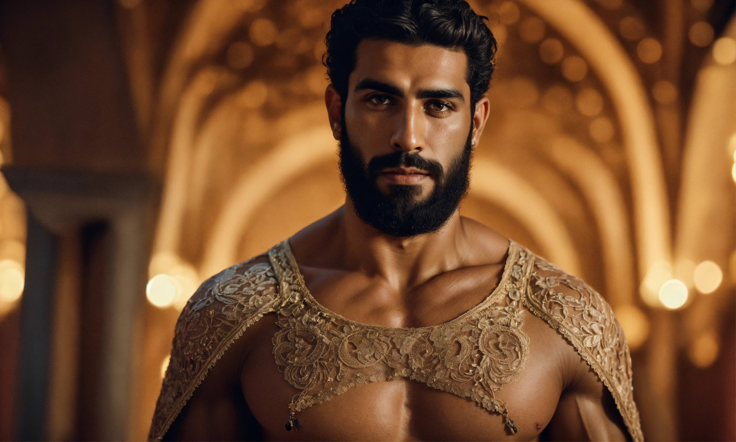 Lexica - Arab man in soft light,,mister olympia anatomy, broad muscle ...