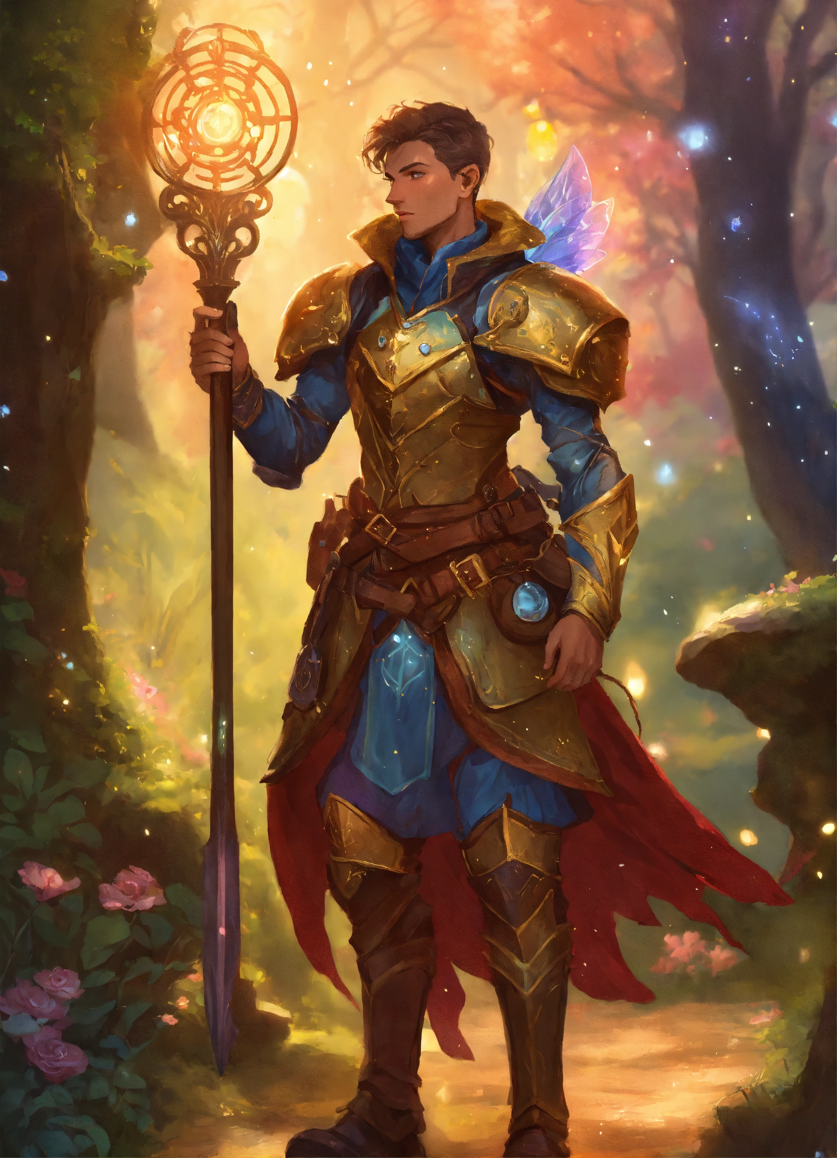 Lexica - Time warlock in a fairy tale world theme, dnd, full armor ...
