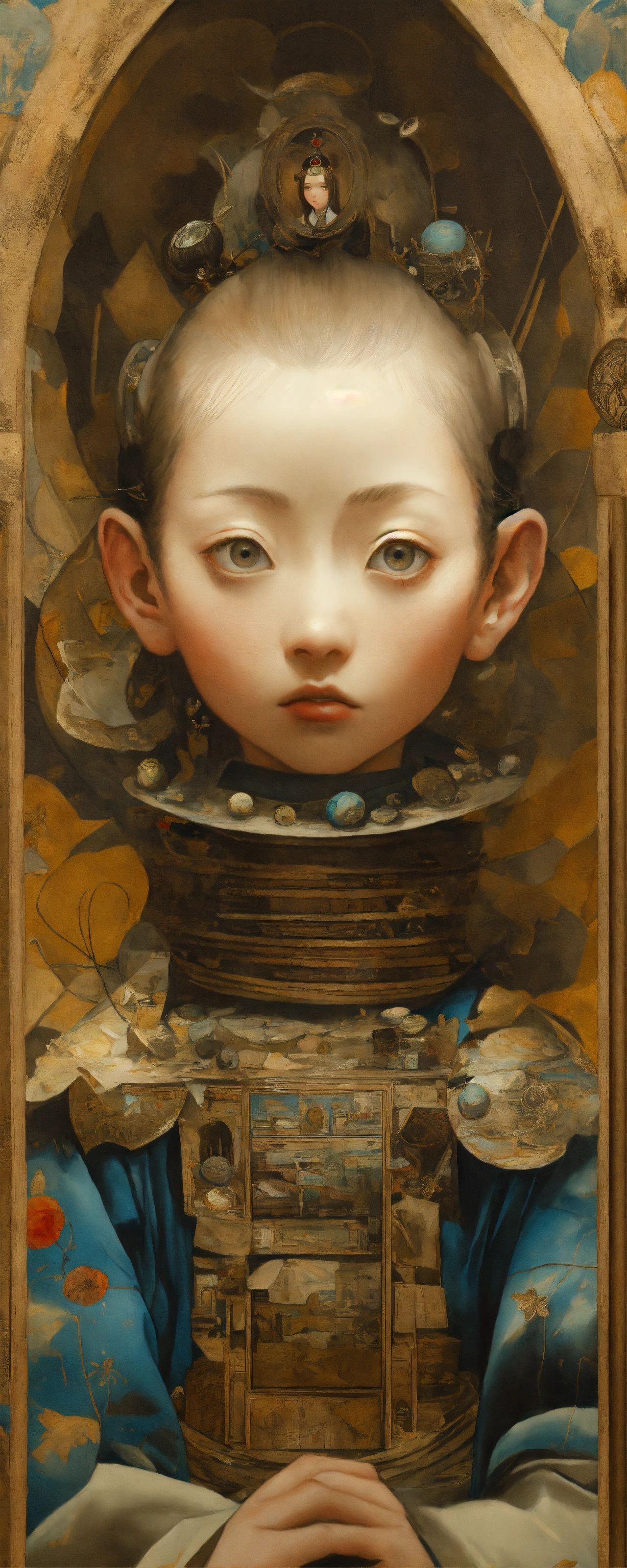 Lexica - "A bizarre portrait of a stoic girl samurai with mesmerizing ...