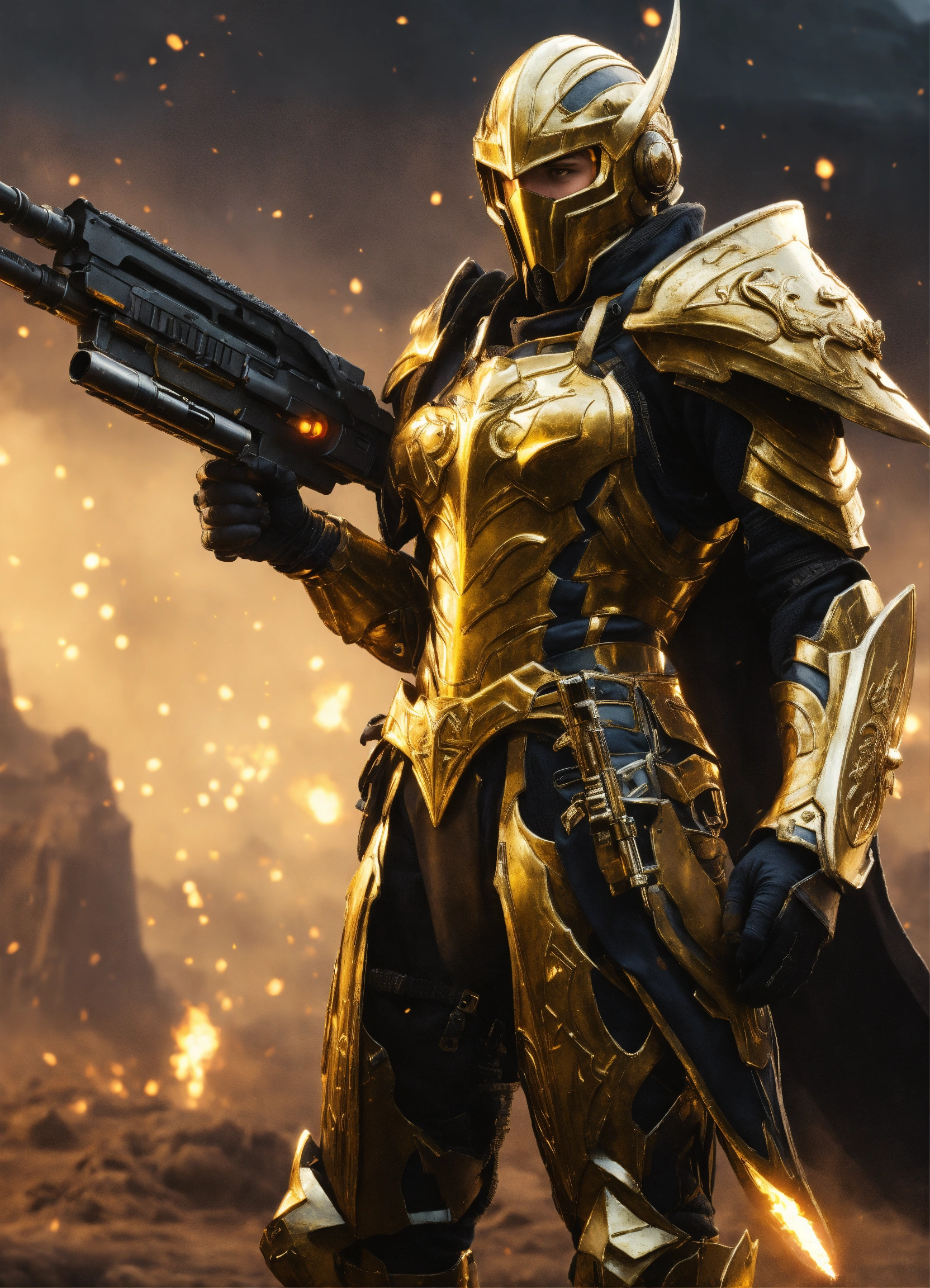 Lexica - High elf sci fi soldier wearing heavy sci fi elven armor ...