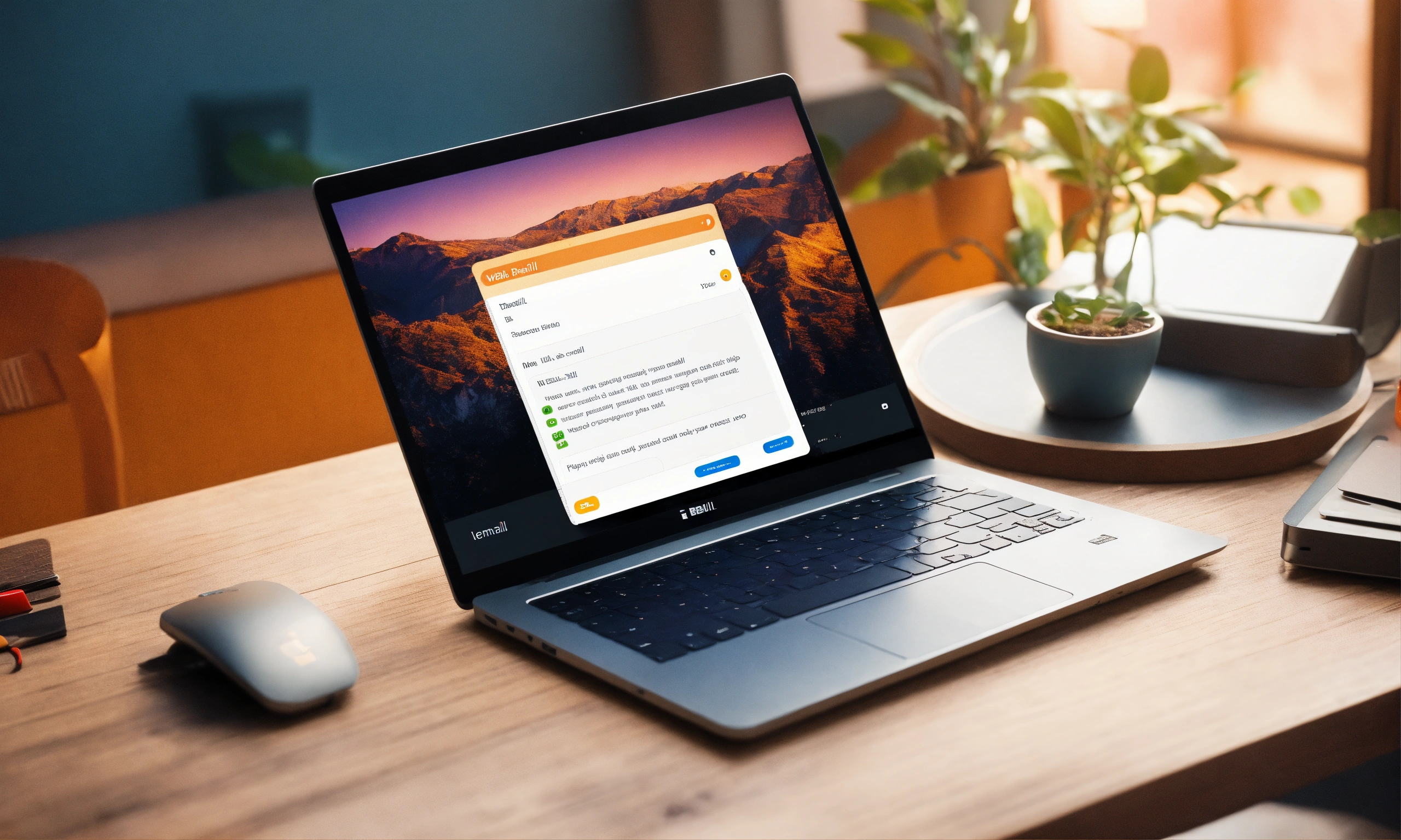 Lexica - Email address on laptop illustration