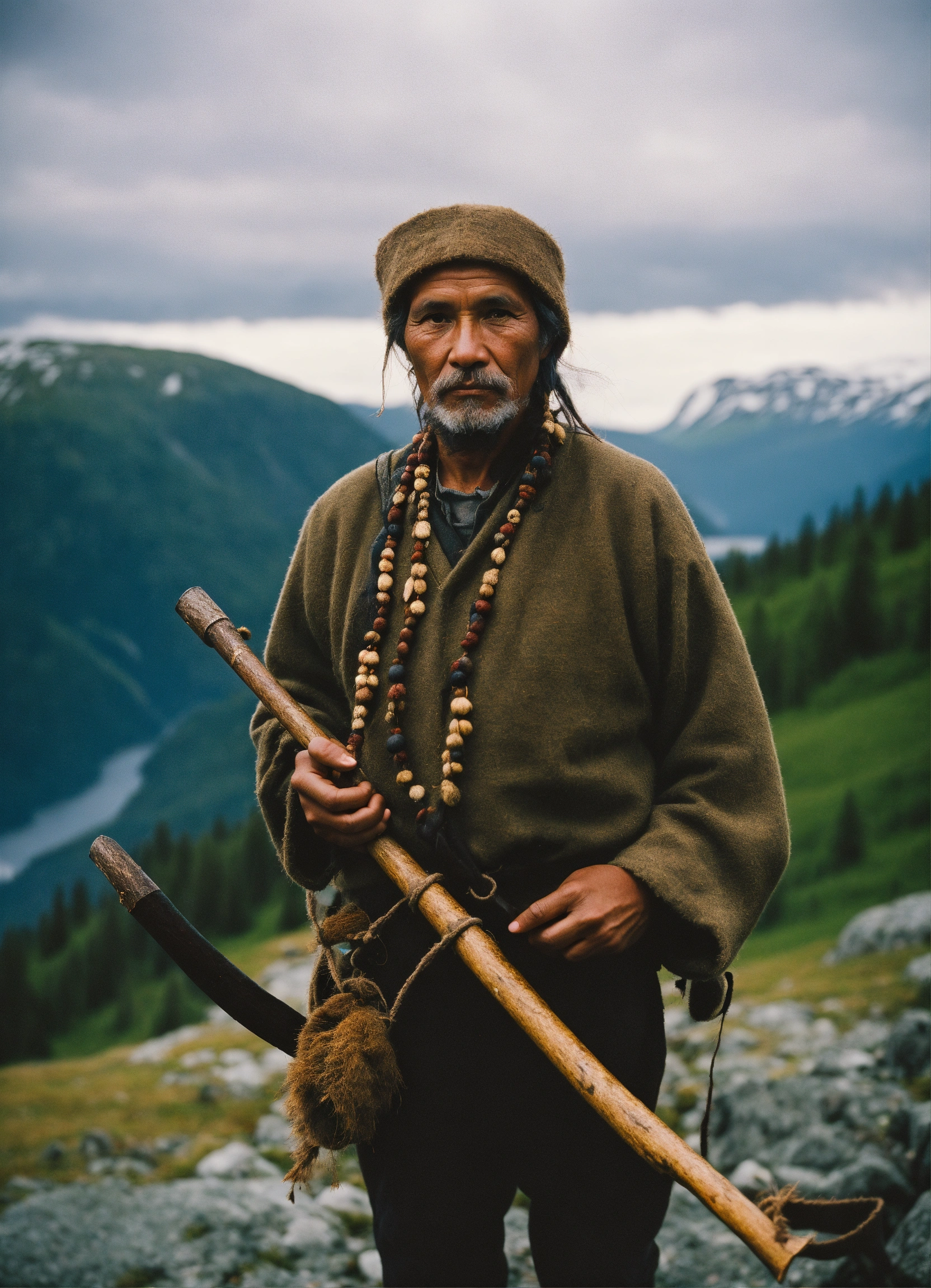 Lexica - A photo of a hunter gatherer from early Norway, first people ...