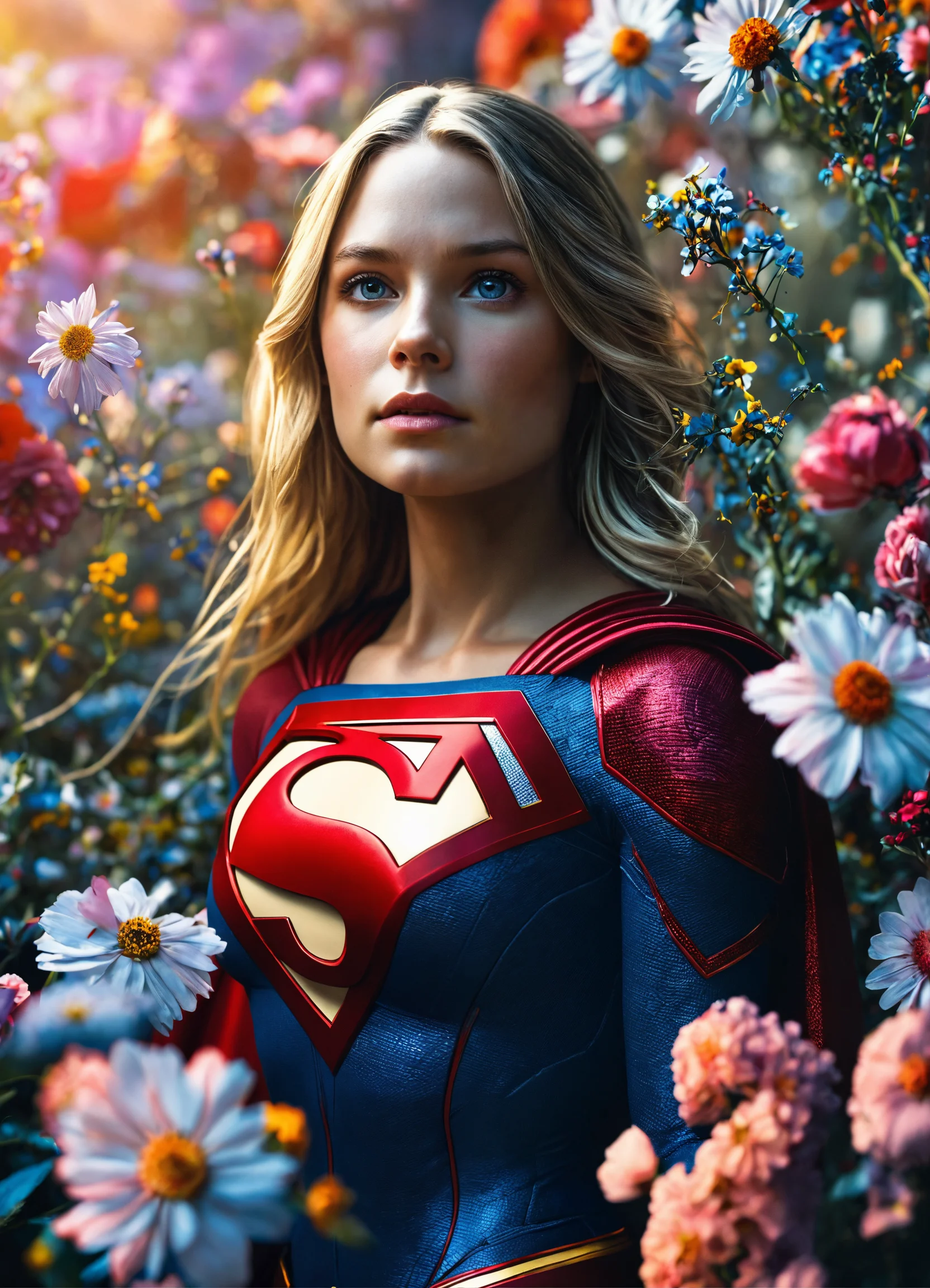 Lexica - Supergirl superhero surrounded by flowers, 8k poto, stunning ...