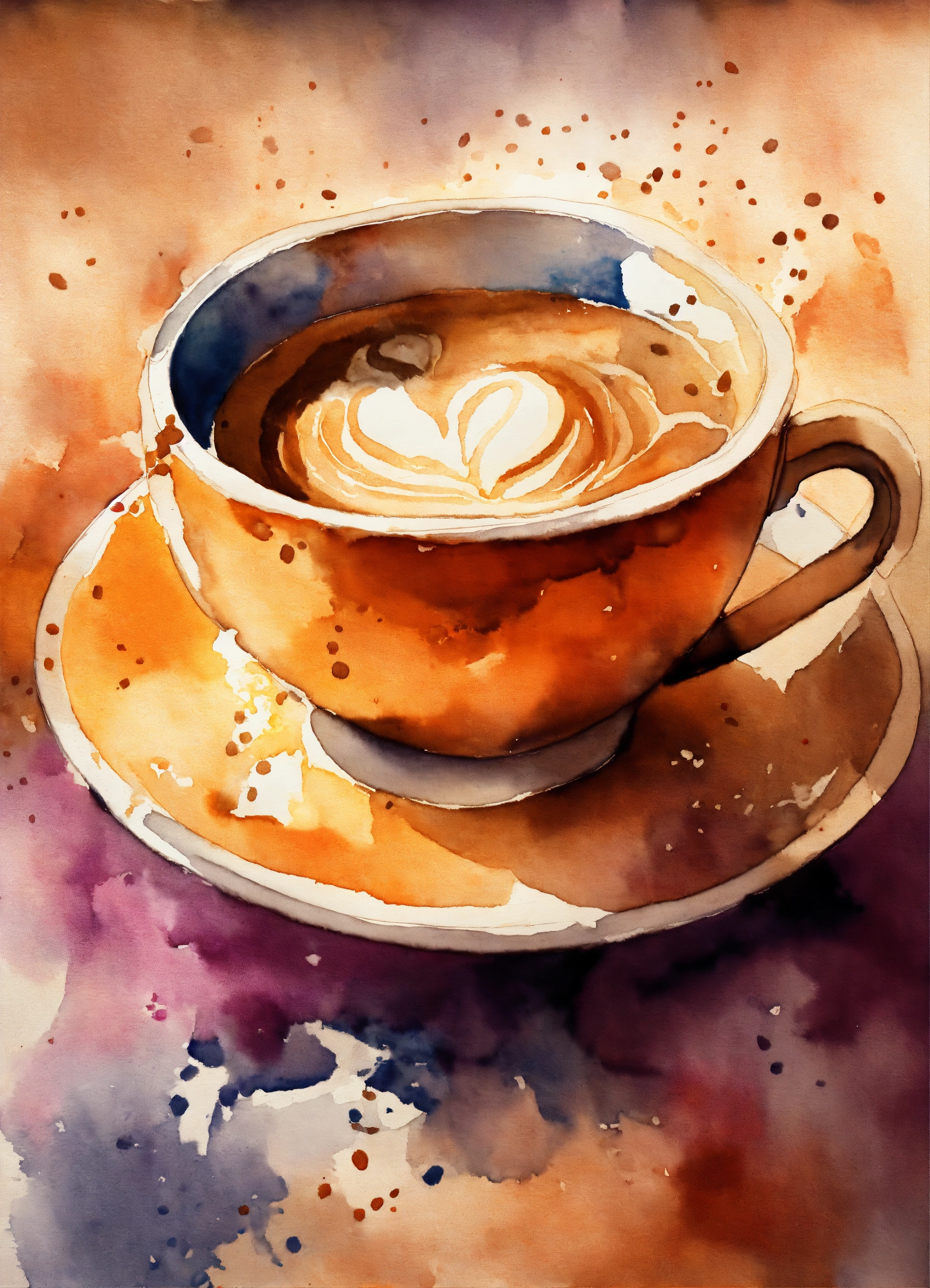 Lexica - Coffee cup watercolor style