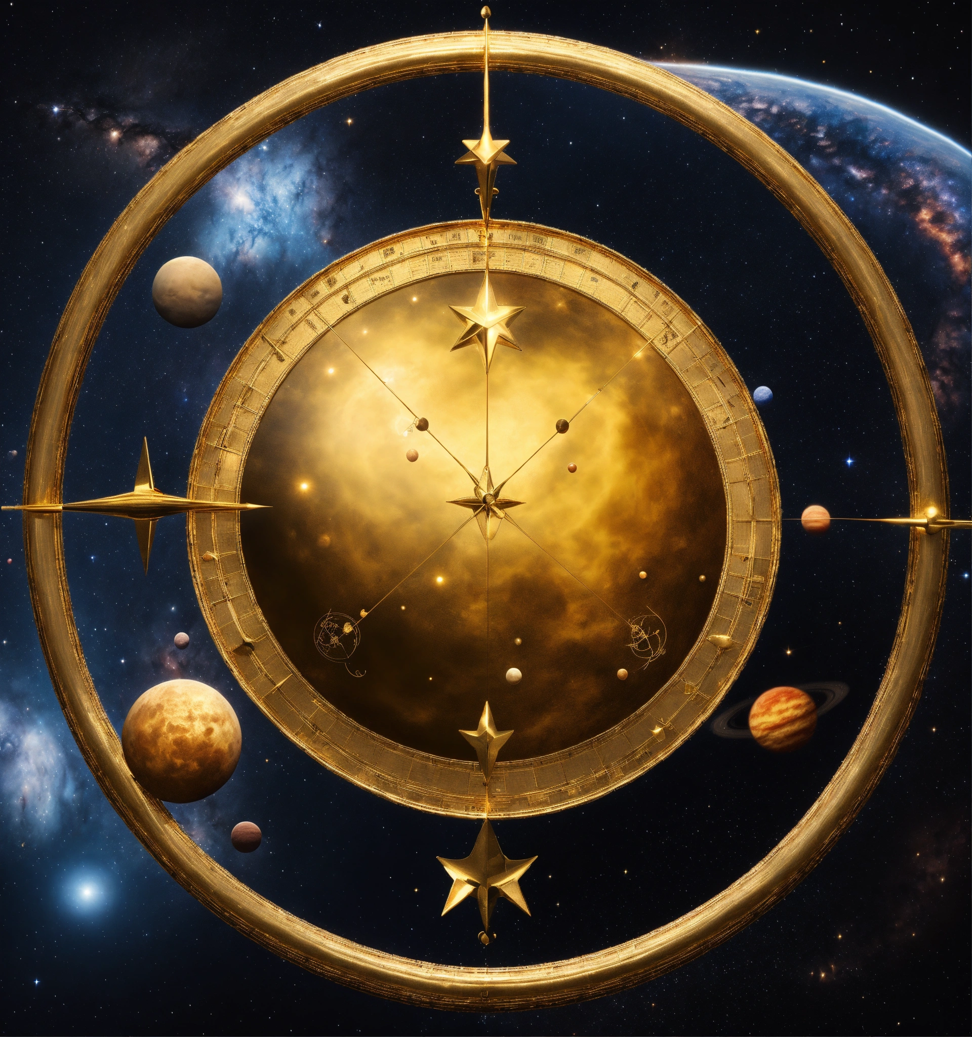 Lexica - Sagittarius sign in gold color in realistic photograph ...