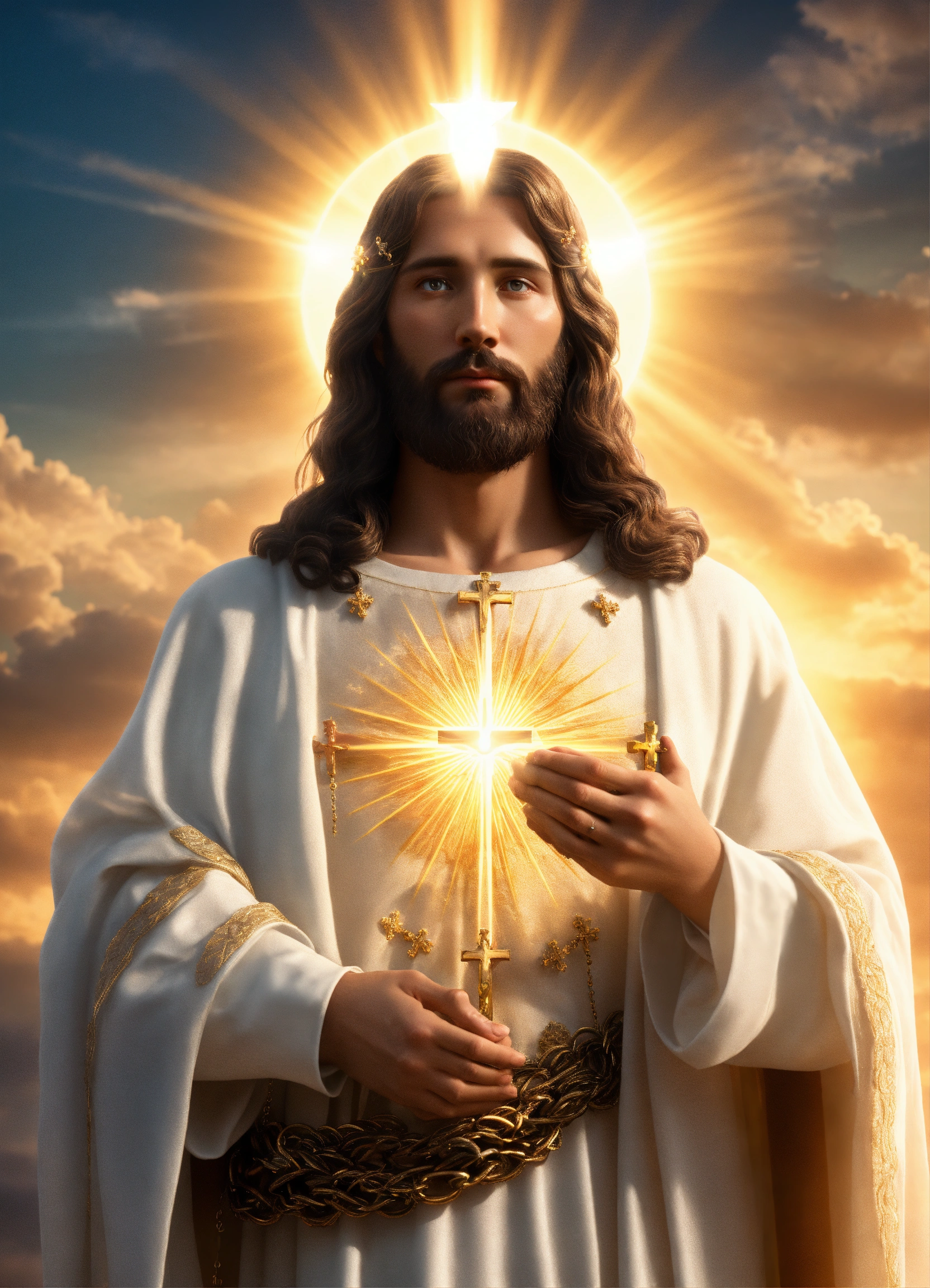 Lexica - Unreal engine render of 8k Jesus Christ sacred heart perfect ...