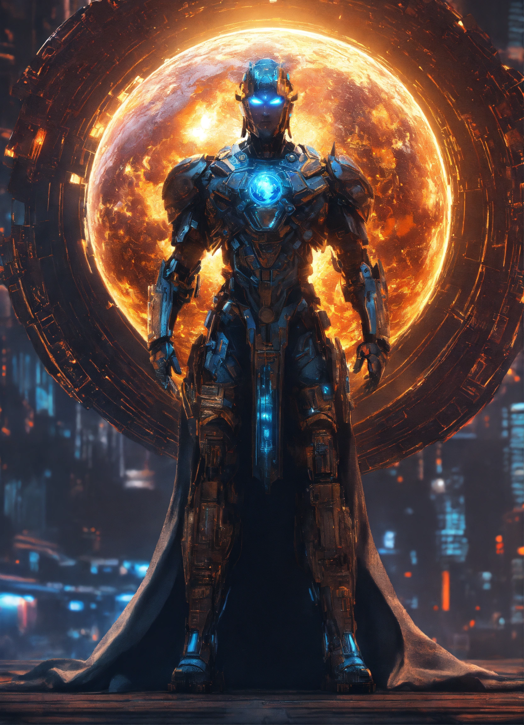 Lexica - AI omnipotent super evil AI mega god holding the earth, super ...