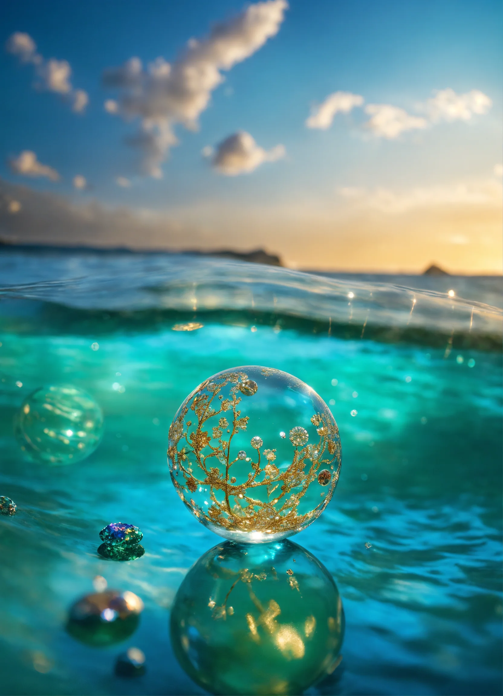 Lexica - Jewelry in a floating bubble