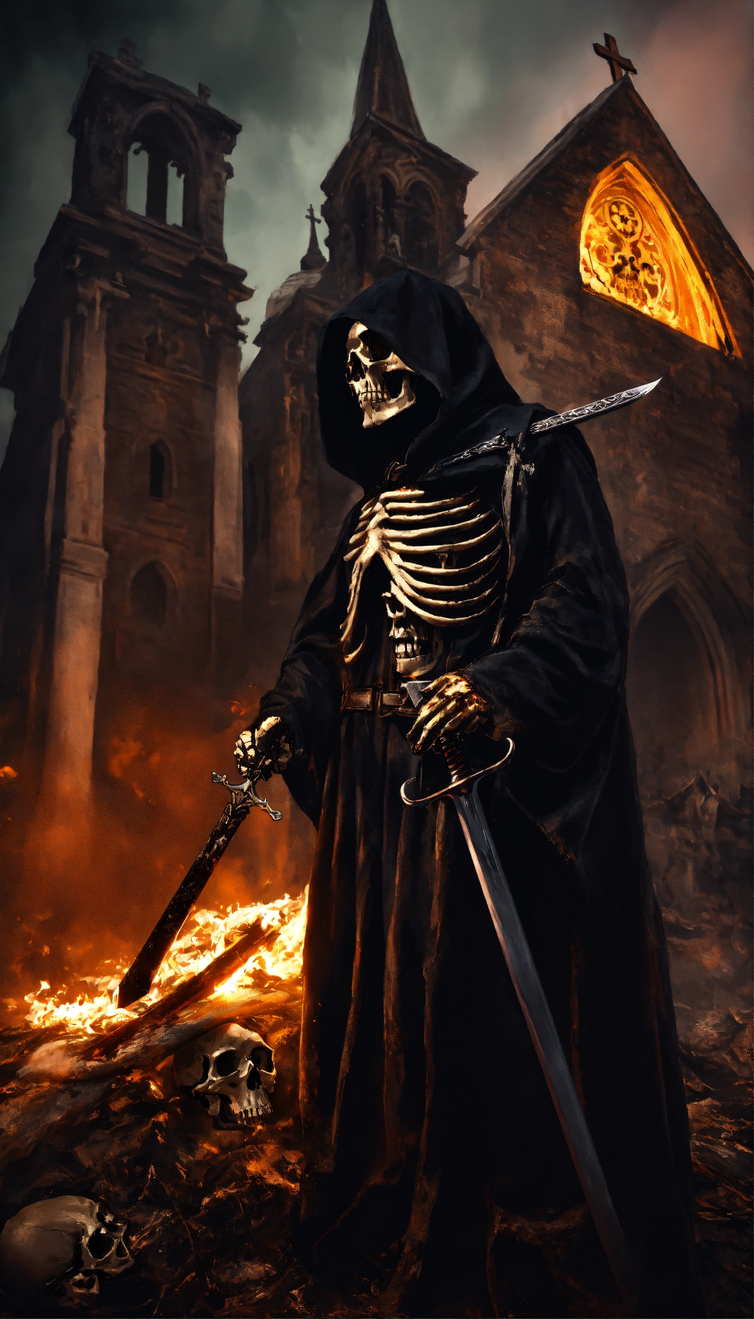 Lexica - Skull, grim reaper, death, rotting flesh, glowing eyes ...